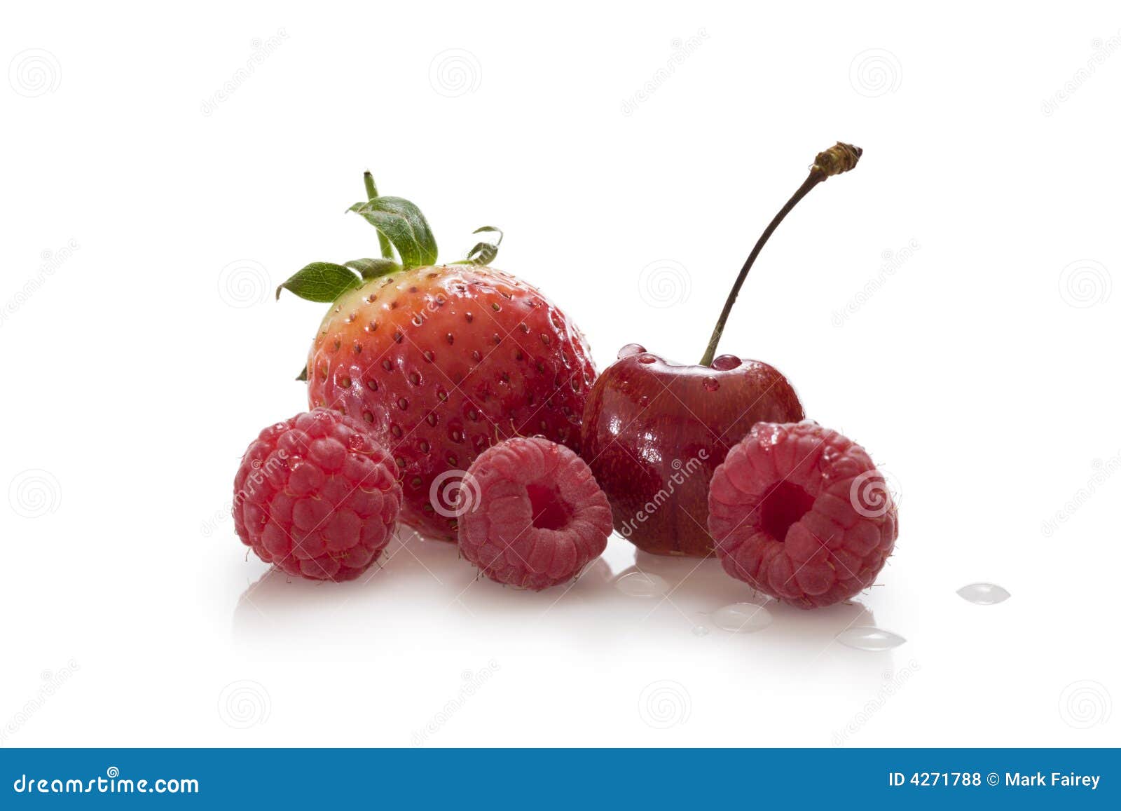 Strawberry, Cherry and Raspberries Stock Photo - Image of raspberries ...
