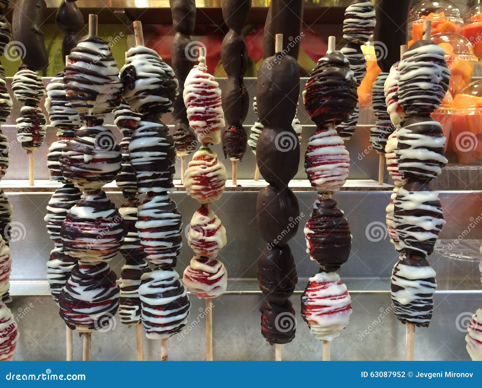 Strawberry in chocolate stock photo. Image of sweet, strawberry - 63087952