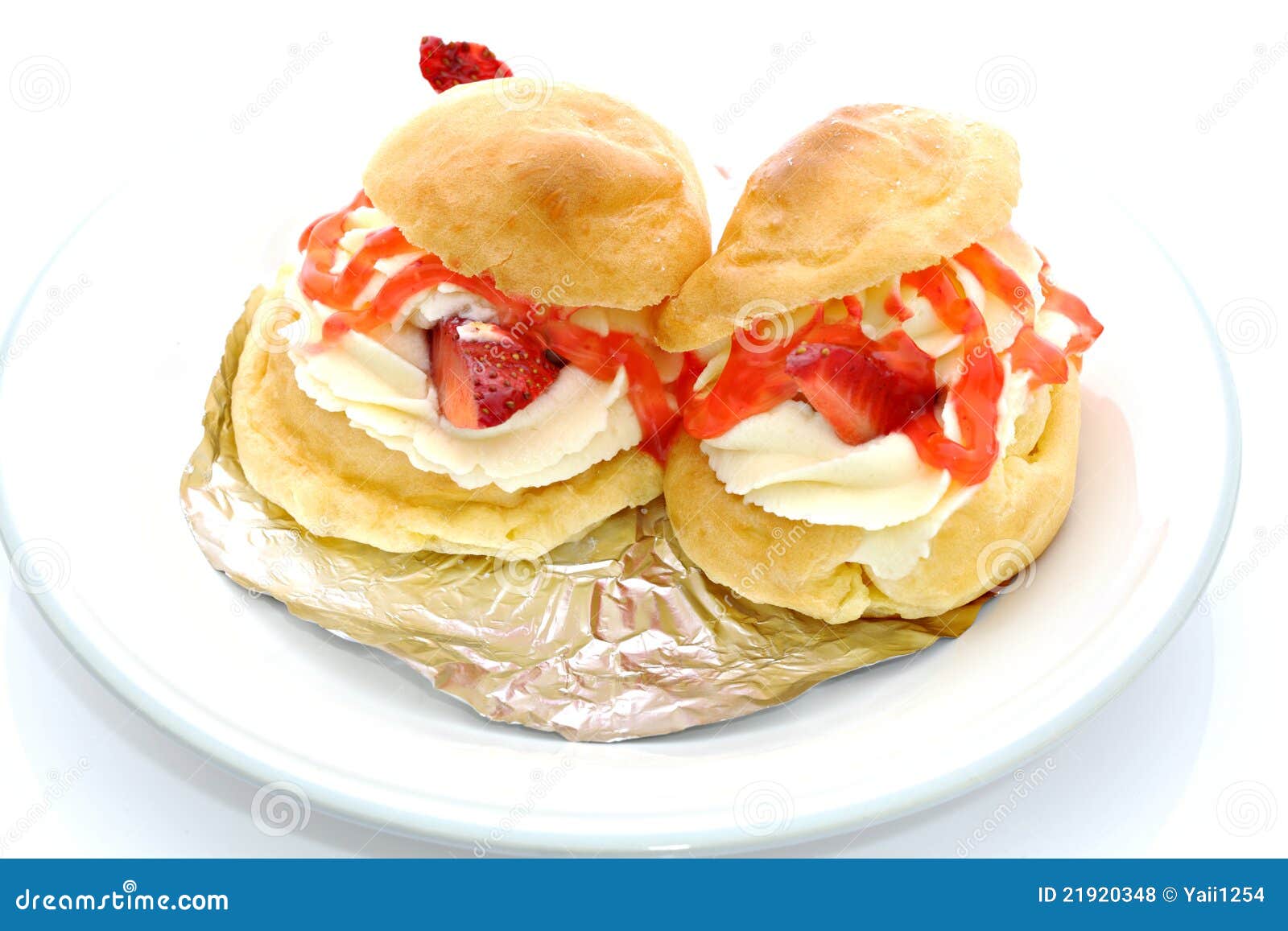 Strawberry Chou Cream stock photo. Image of shot, fruit - 21920348
