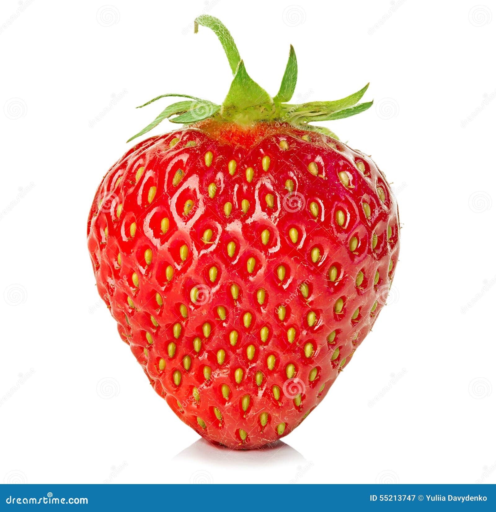Strawberry Close-up Isolated on a White Stock Image - Image of healthy ...