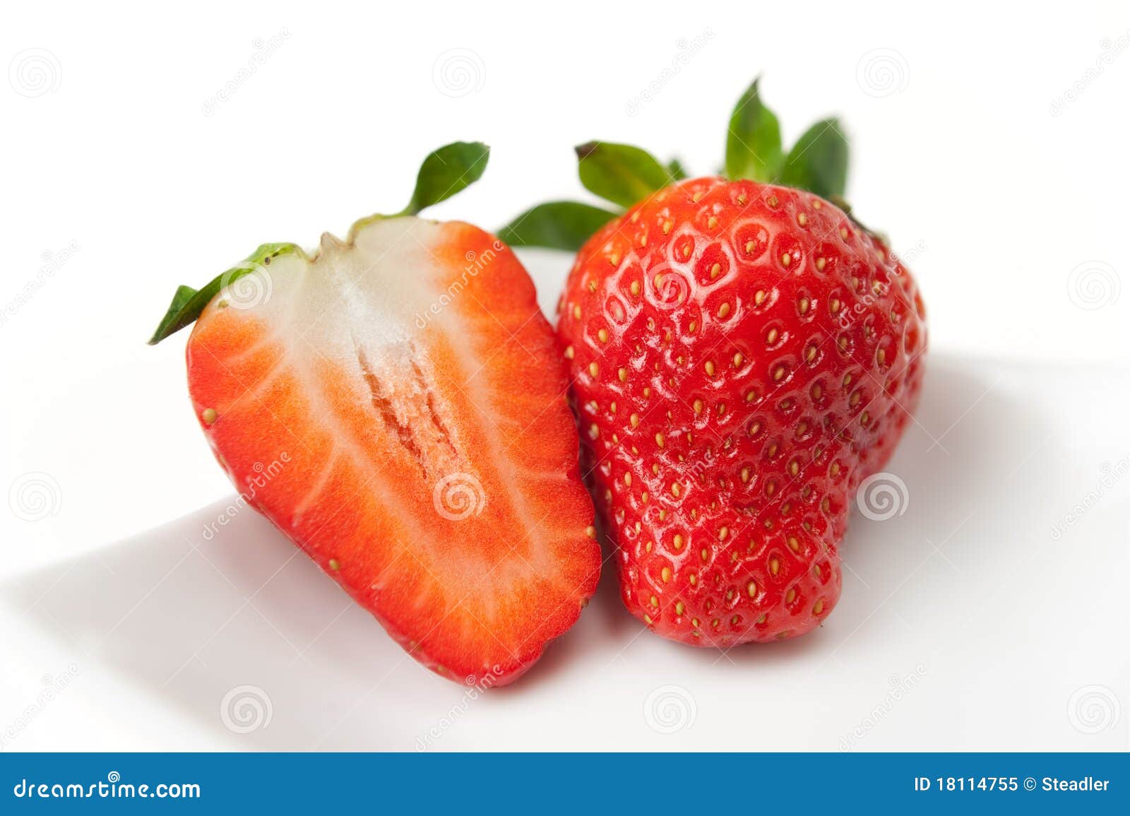 Strawberry Closeup in High Key Stock Image - Image of lifestyle, white ...