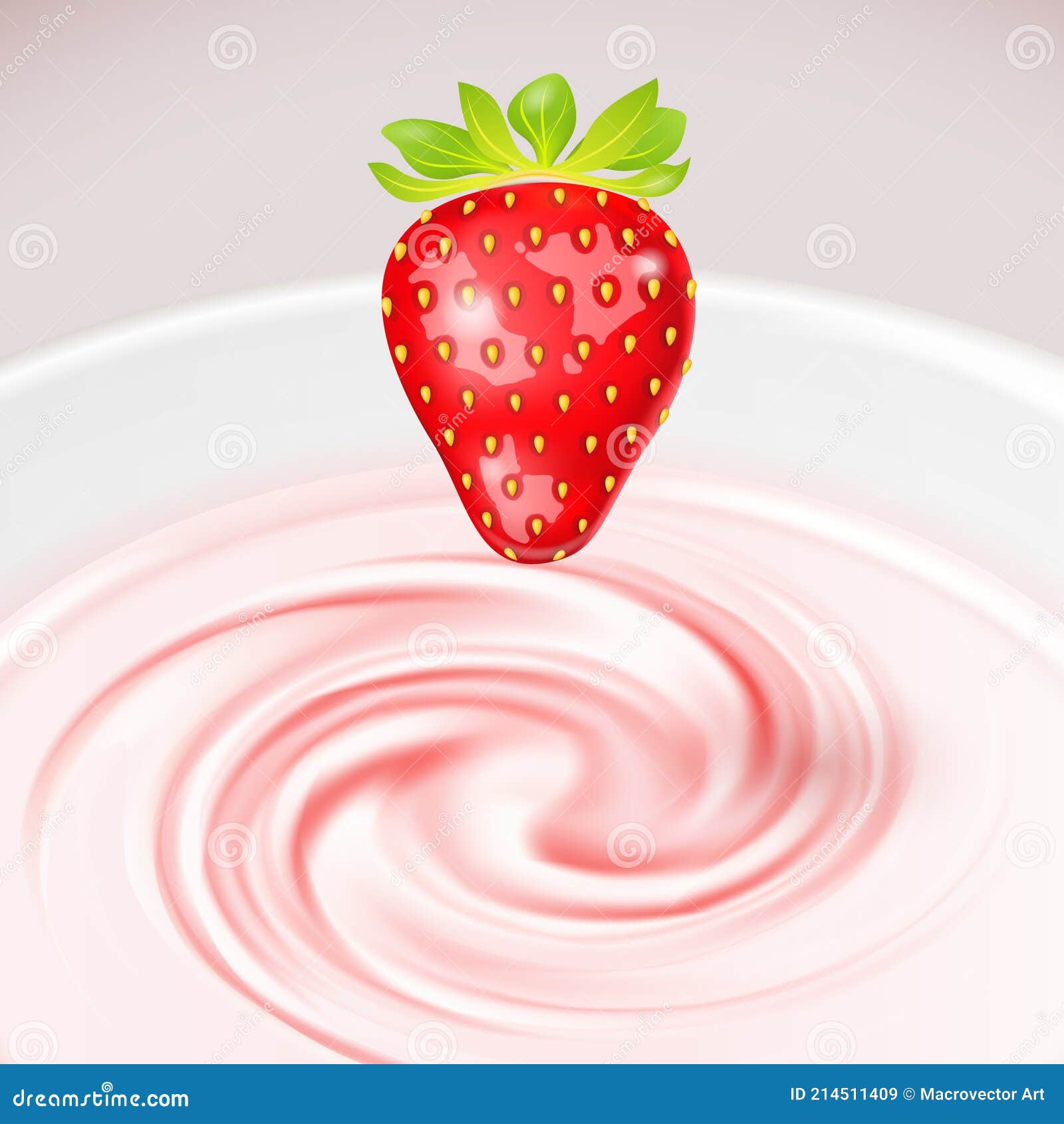 Strawberry Cocktail stock vector. Illustration of food - 214511409