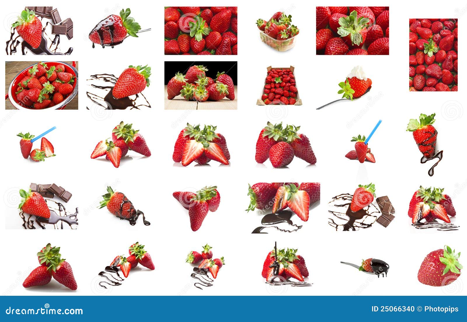 Strawberry collage stock photo. Image of ripe, sweet - 25066340