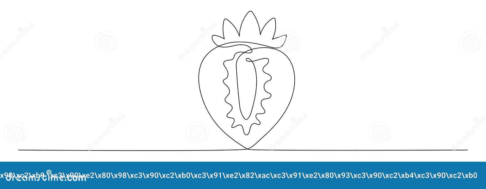 Strawberry Continuous One Line Drawing Stock Illustration ...