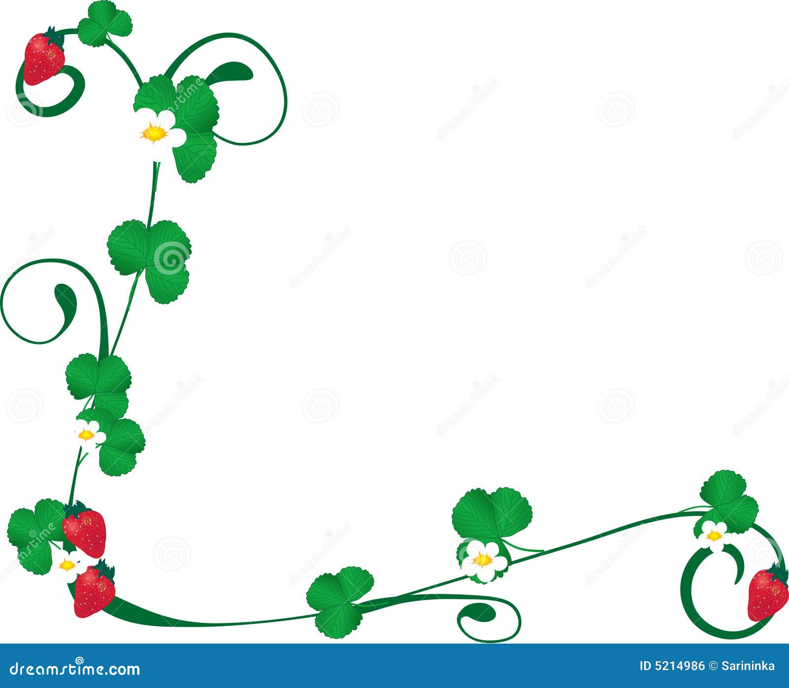 Strawberry corner stock vector. Illustration of vector - 5214986