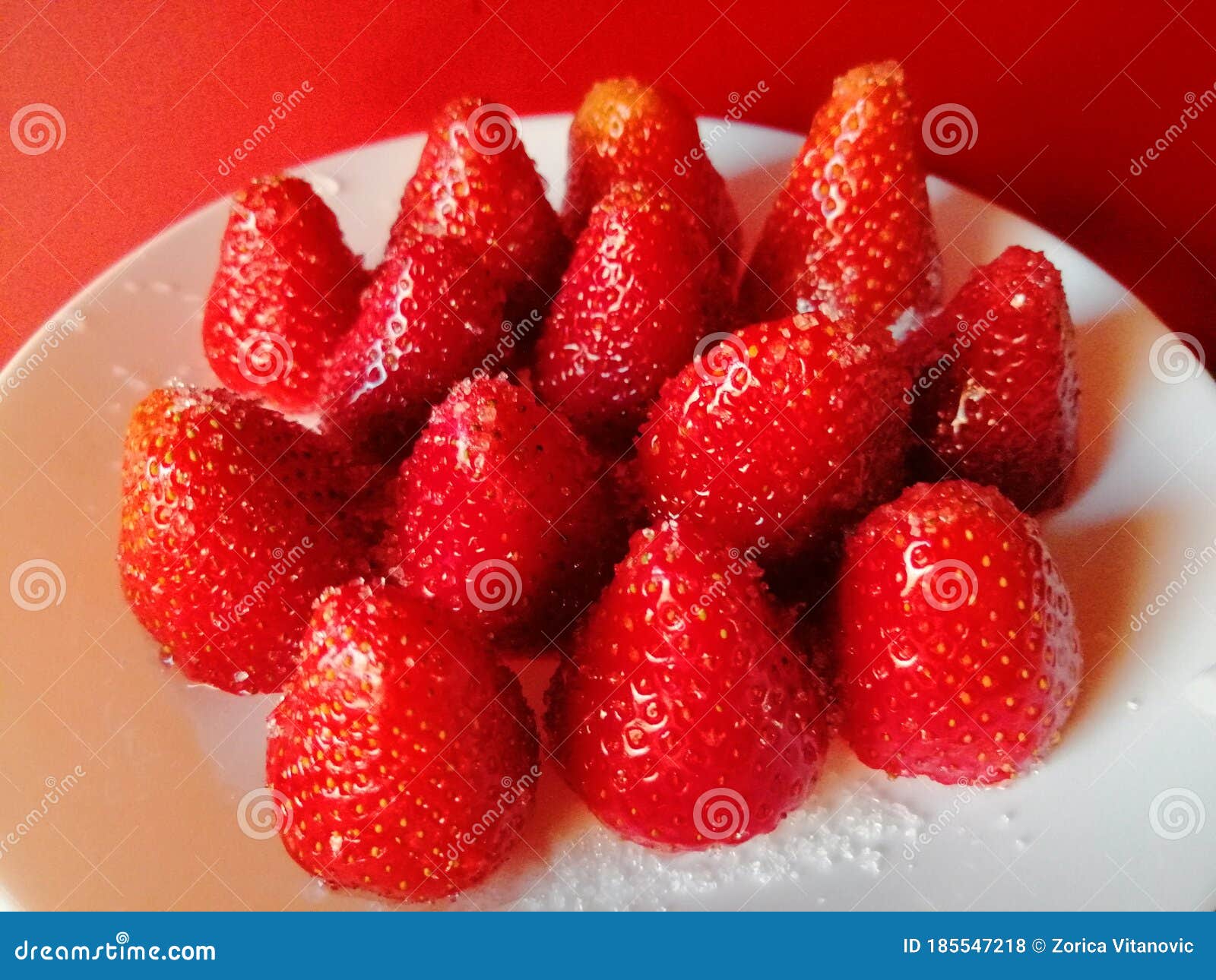 Strawberry Cover with Suger Stock Photo - Image of meal, food: 185547218