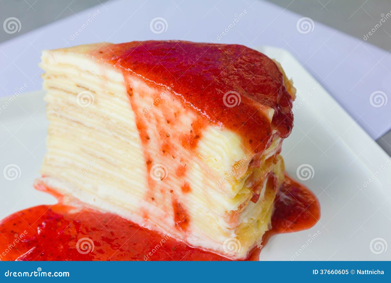 Strawberry Crape Cake Royalty-Free Stock Photo | CartoonDealer.com ...