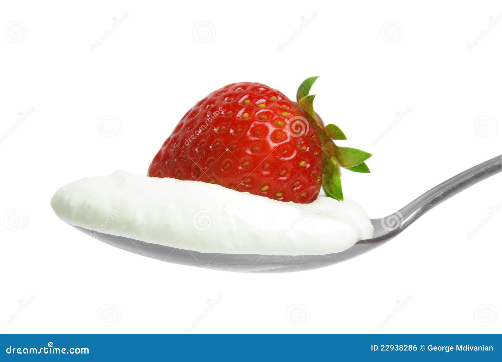 Strawberry with cream stock photo. Image of cuisine, dessert - 22938286