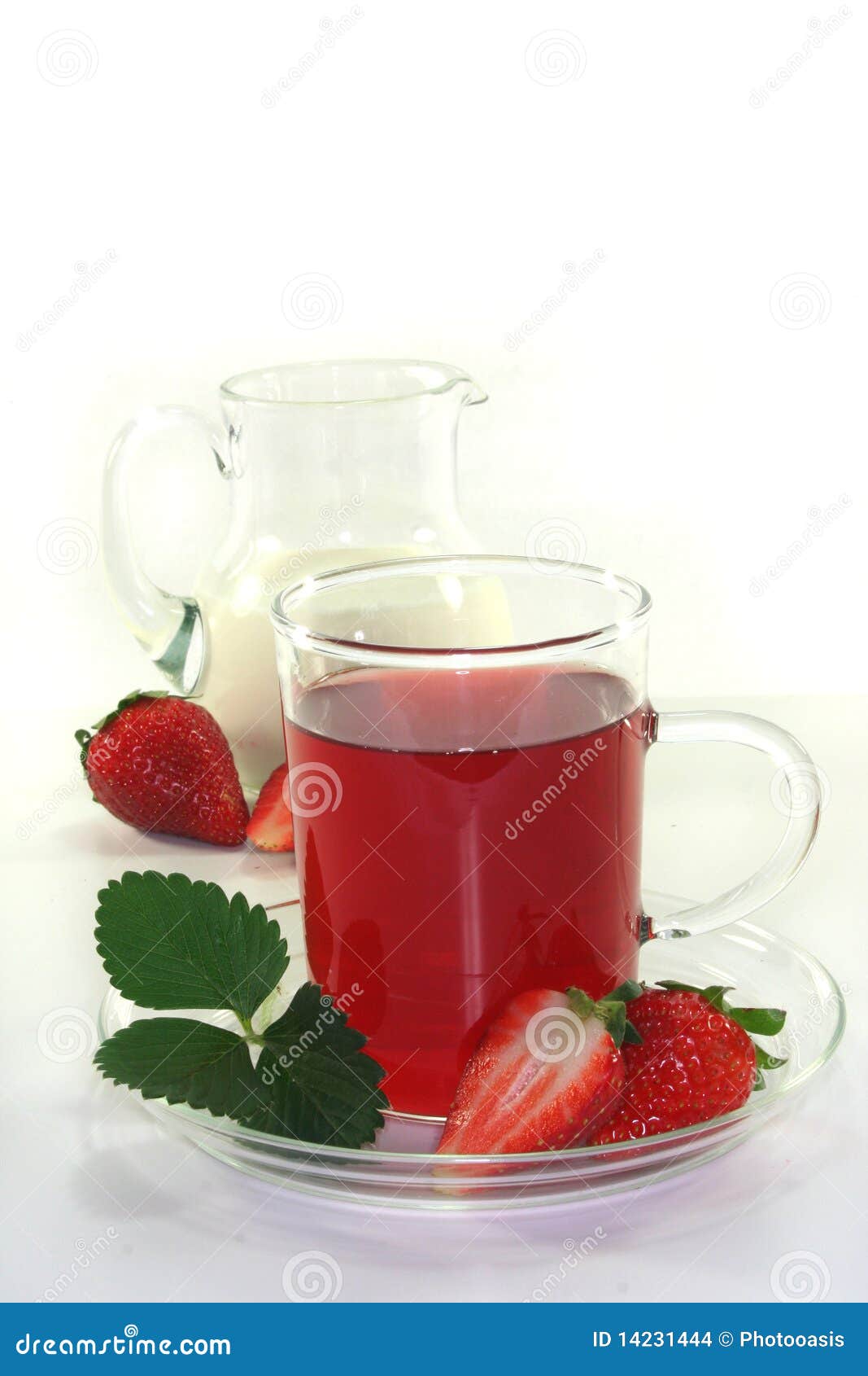 Strawberry cream tea stock photo. Image of berries, green - 14231444