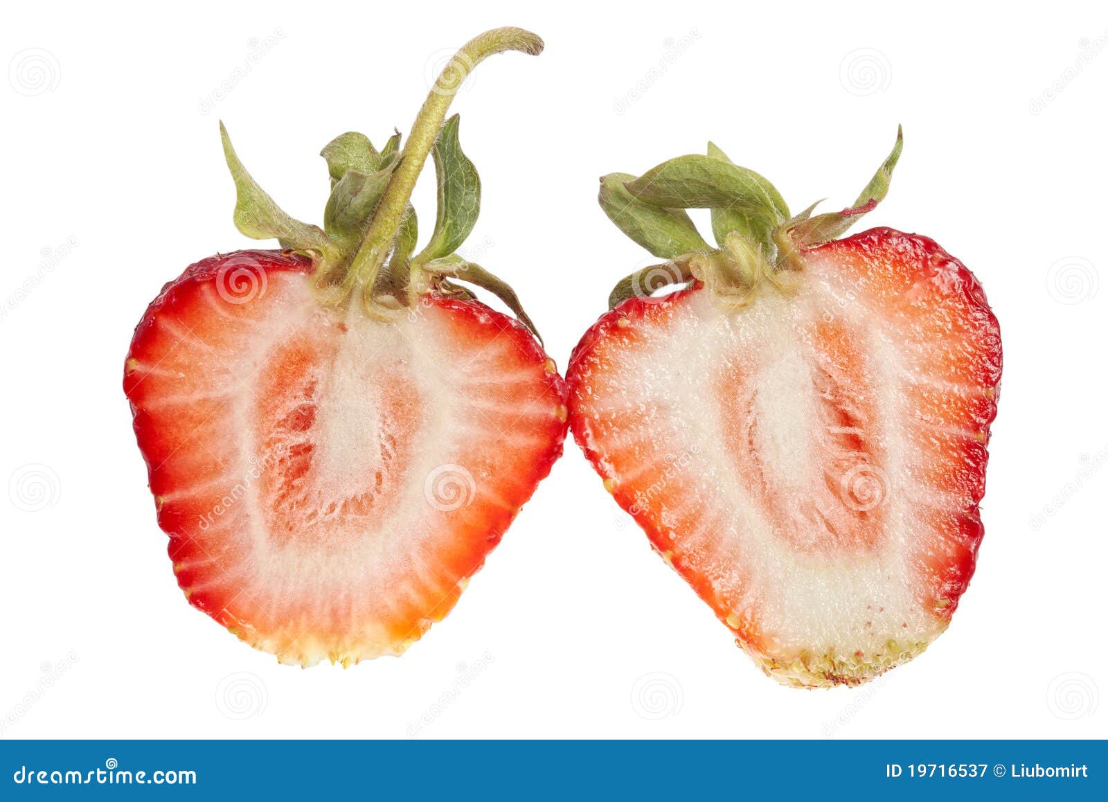 Strawberry cut in half stock image. Image of food, ground - 19716537