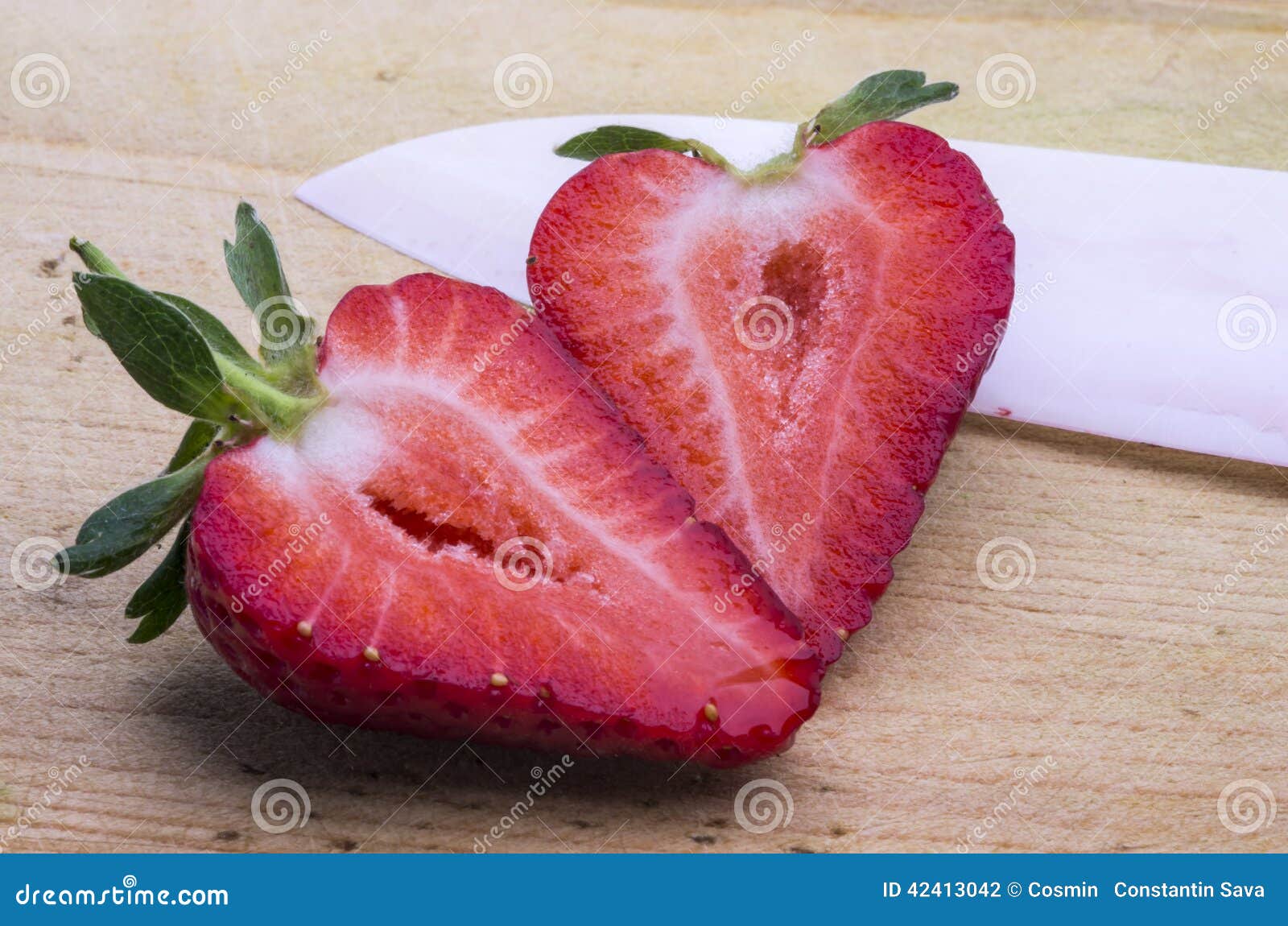 Strawberry cut in half stock photo. Image of fruitage - 42413042
