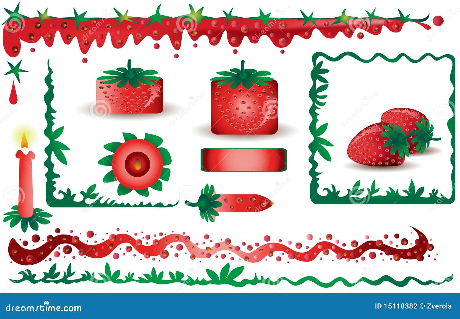 Strawberry design elements stock vector. Illustration of blog - 15110382