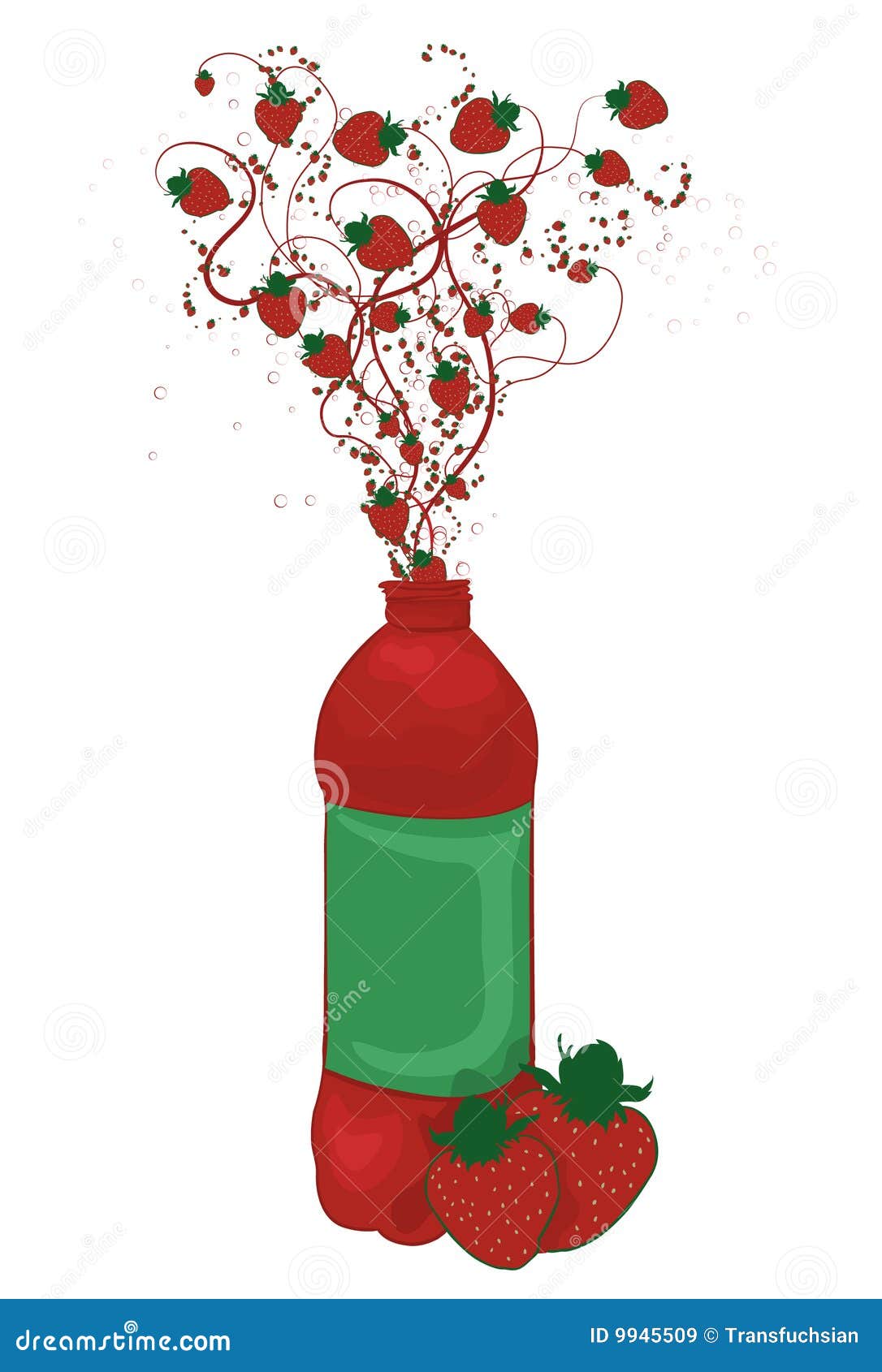 Strawberry Drink stock vector. Illustration of circle - 9945509