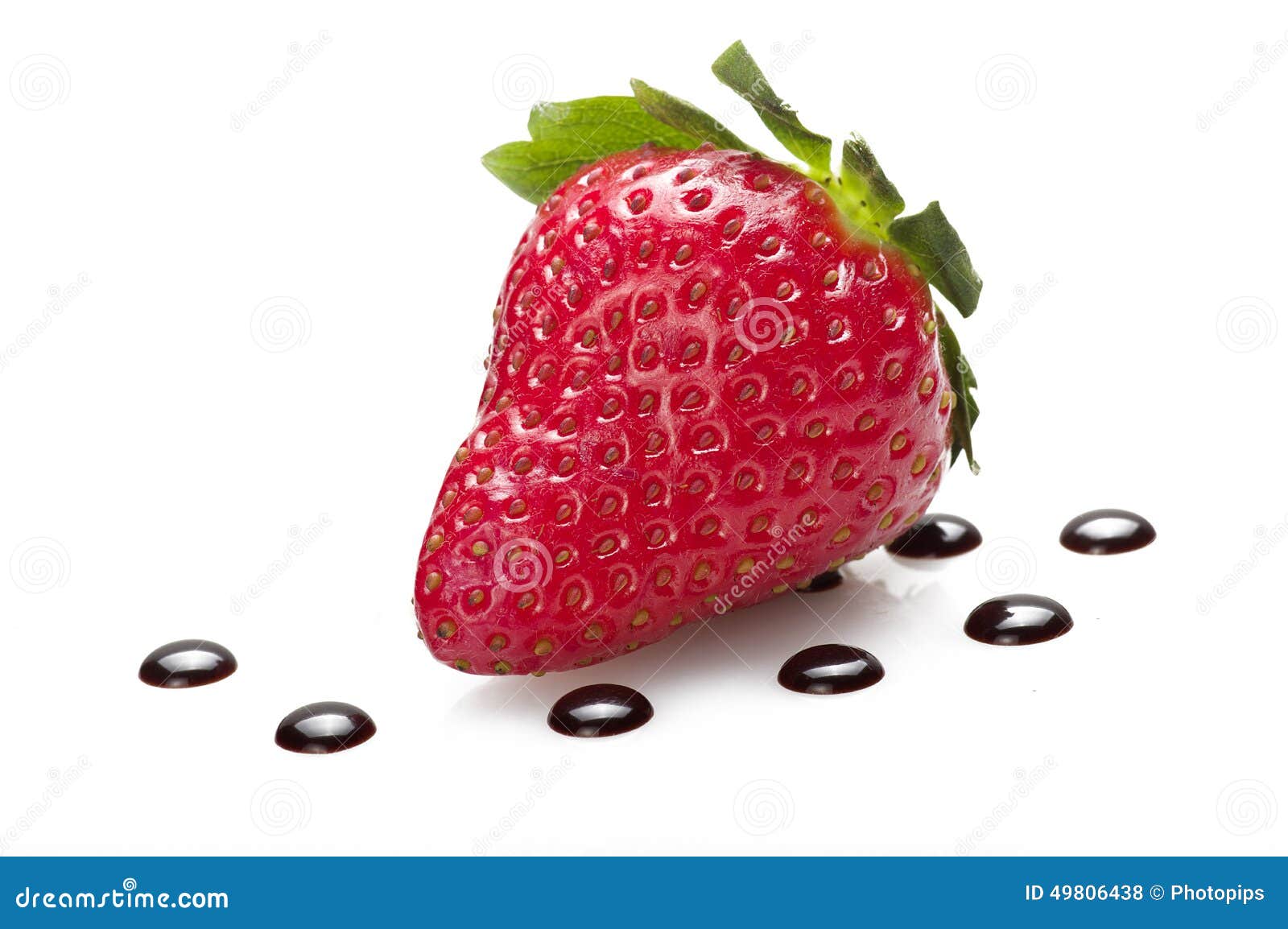 Strawberry with Drop of Chocolate Stock Photo - Image of celebration ...