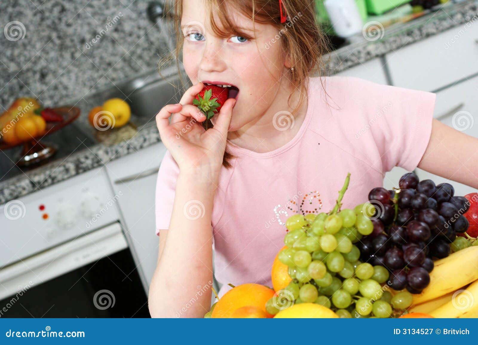 Strawberry eaiting stock image. Image of person, home - 3134527