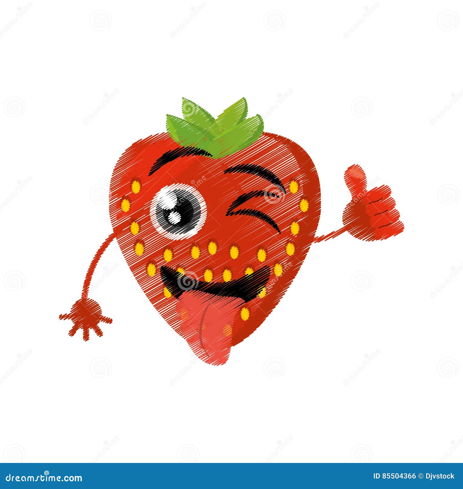 Strawberry Expressions Silly Face Stock Illustration - Illustration of ...