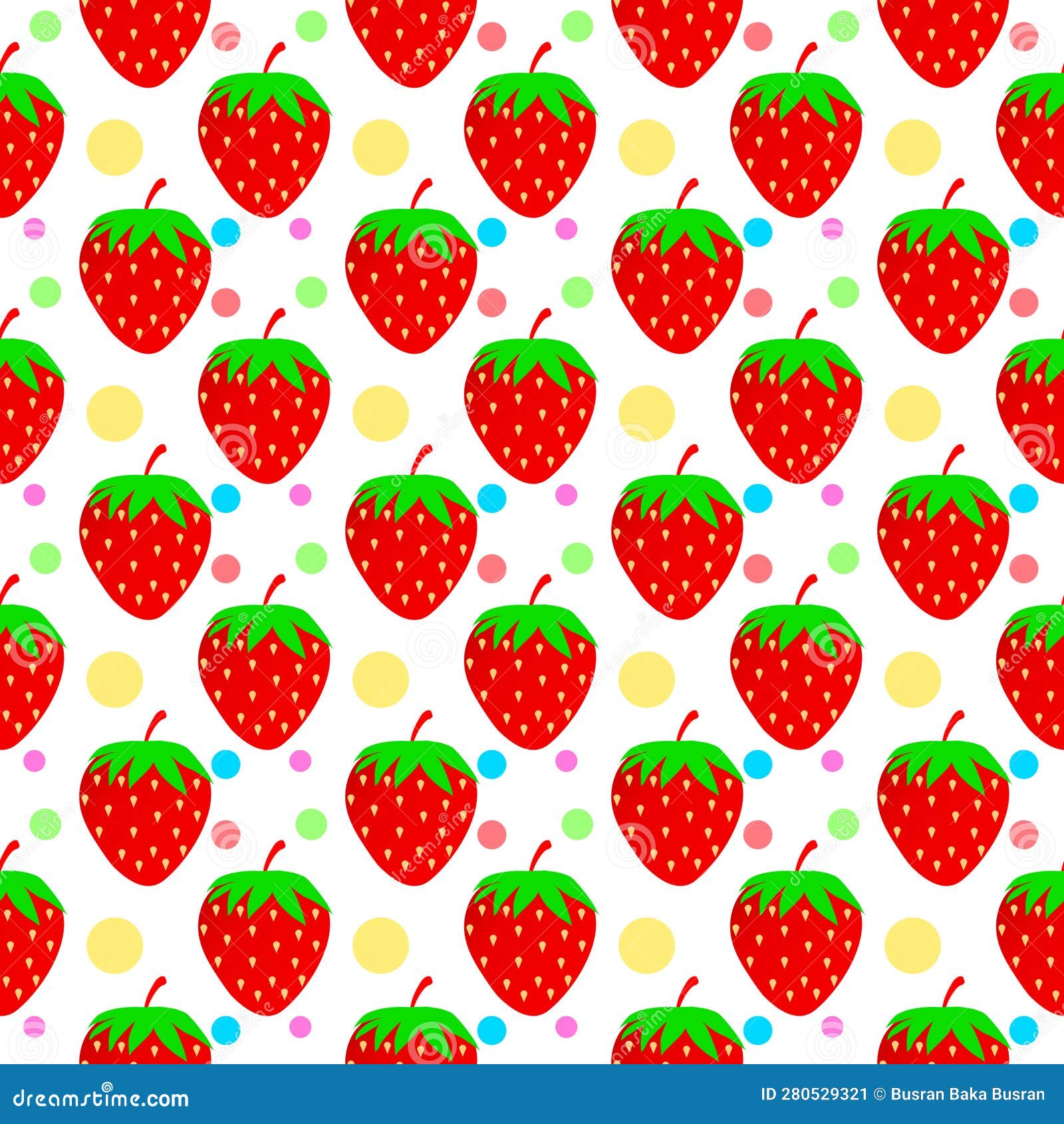 Strawberry fabric pattern stock illustration. Illustration of retro ...