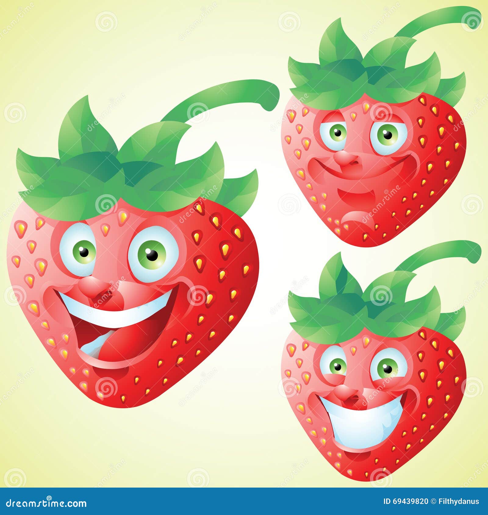 Cartoon Strawberry Face