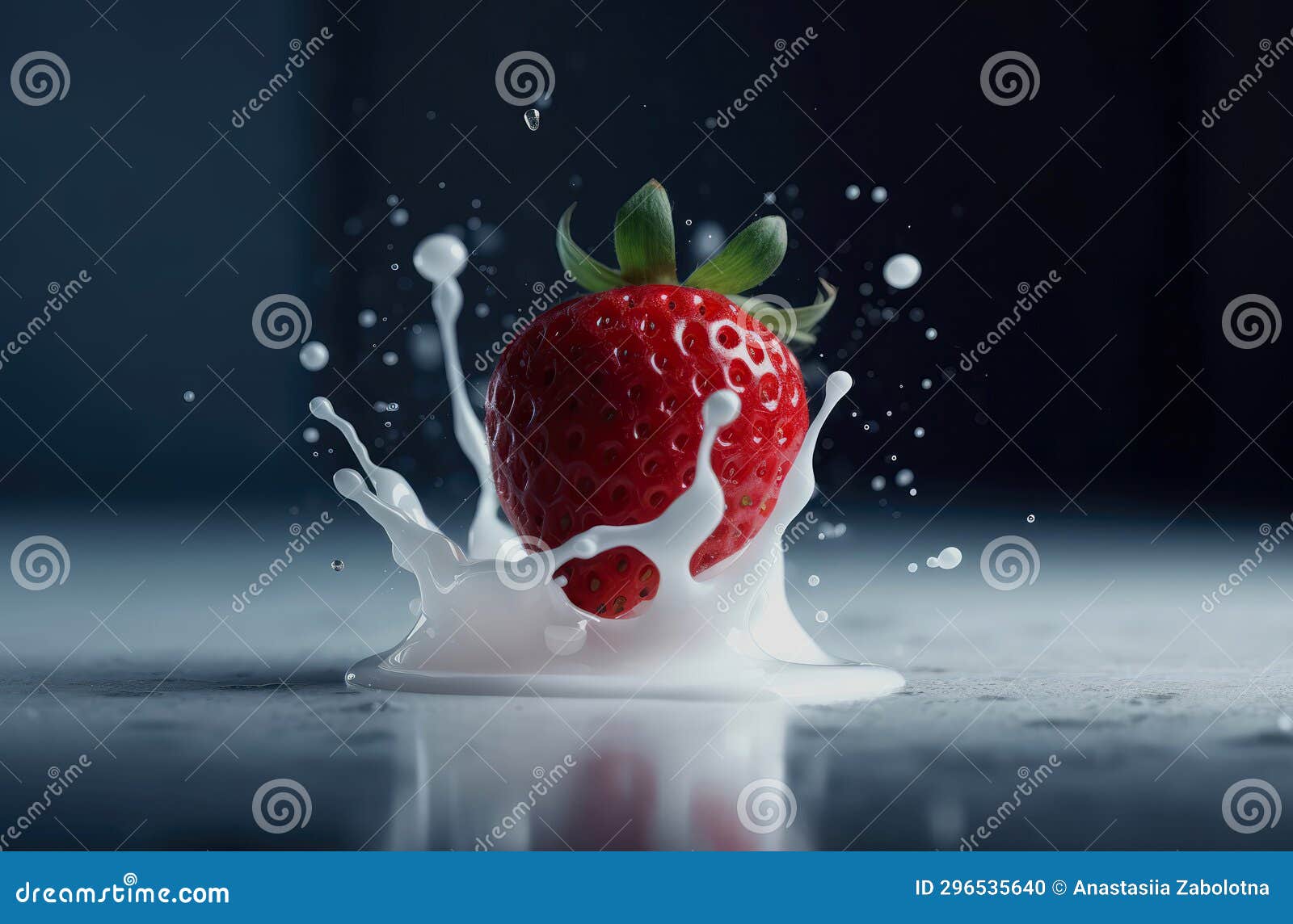 Strawberry Fall Down In A Creamy Whipped Chocolate Generated By Ai ...