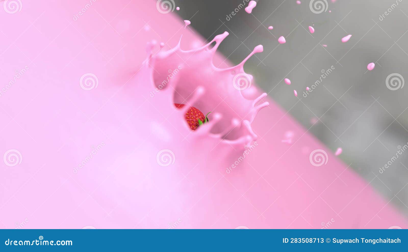 Strawberry Falling Milk Mix Strawberry Fragmentation Stock Video ...