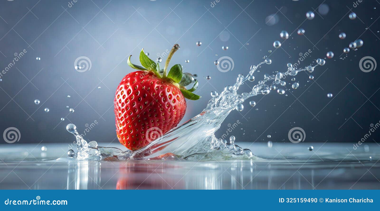 Strawberry Falling Milk Mix Strawberry Fragmentation Stock Image ...