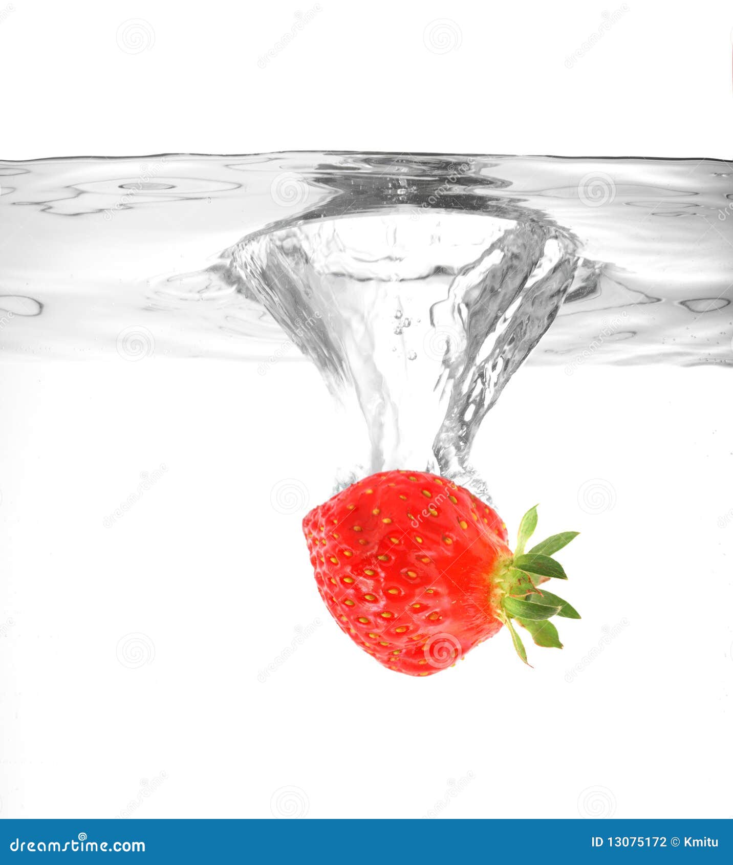 Strawberry Falling Into Water With A Splash Stock Image | CartoonDealer ...