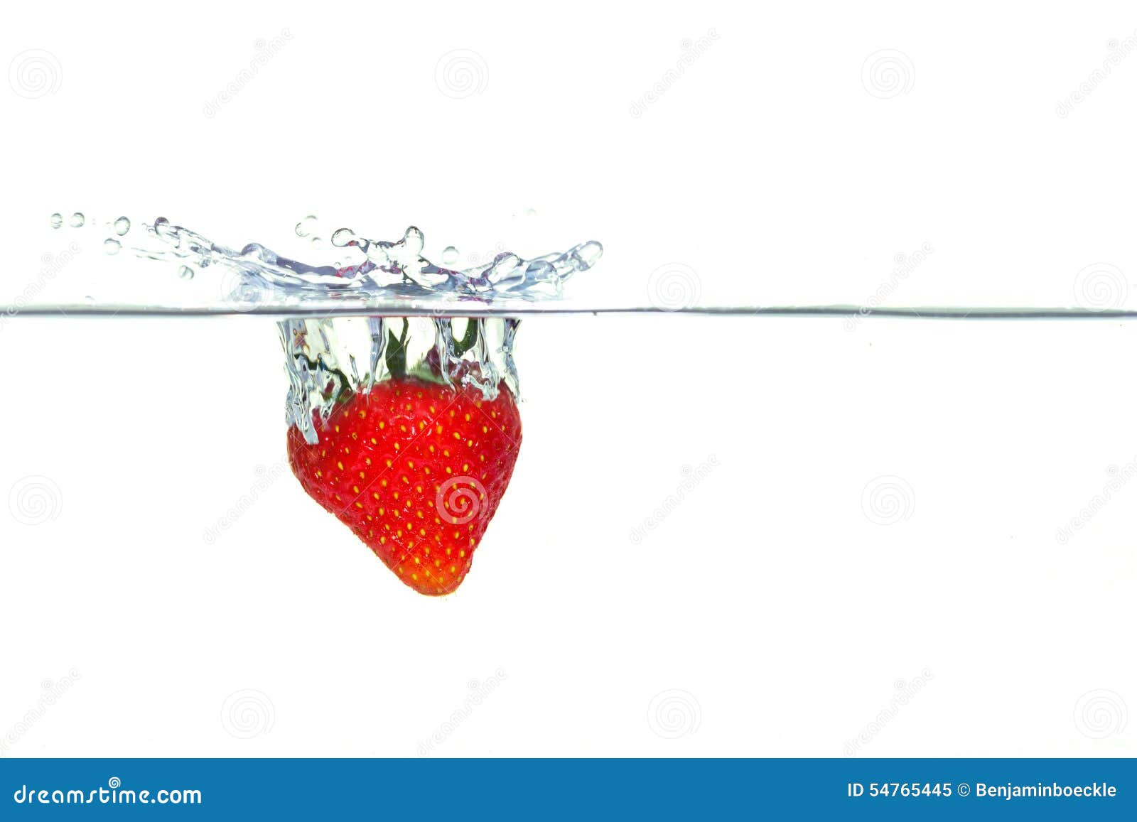 Strawberry Falling Into Water With A Splash Stock Image | CartoonDealer ...