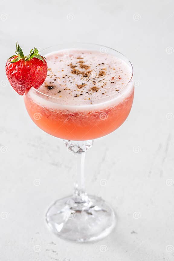 Strawberry fields cocktail stock photo. Image of sweet - 315909622