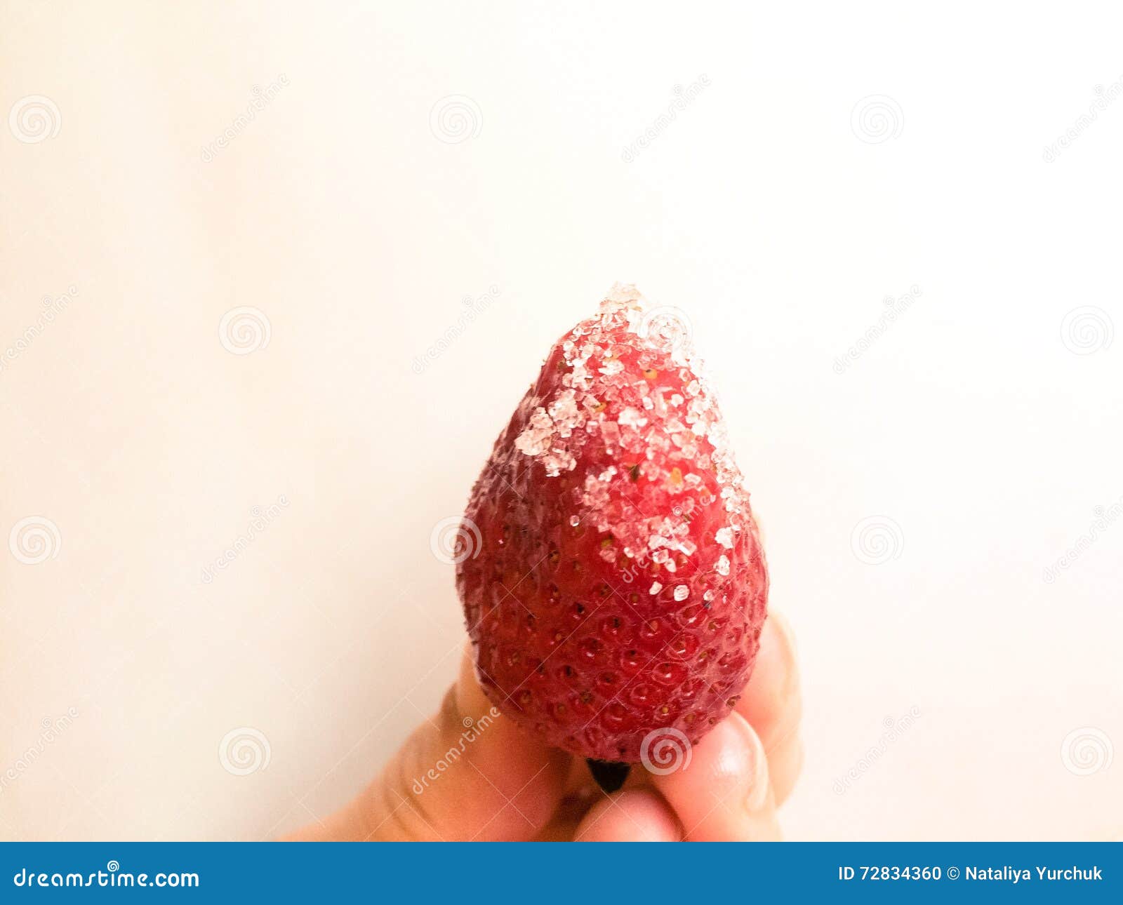 Strawberry in fingers stock photo. Image of fruit, healthy - 72834360