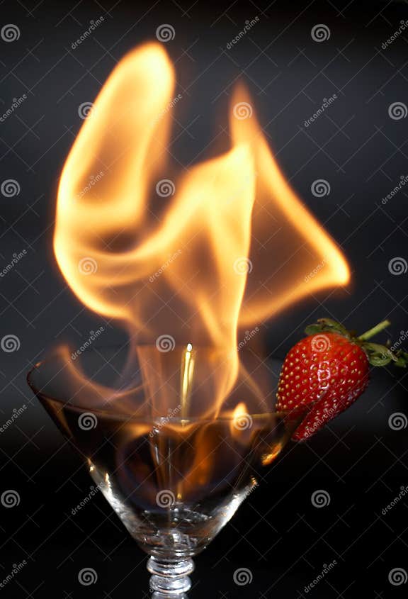 Strawberry and fire stock photo. Image of sweet, background - 8213938