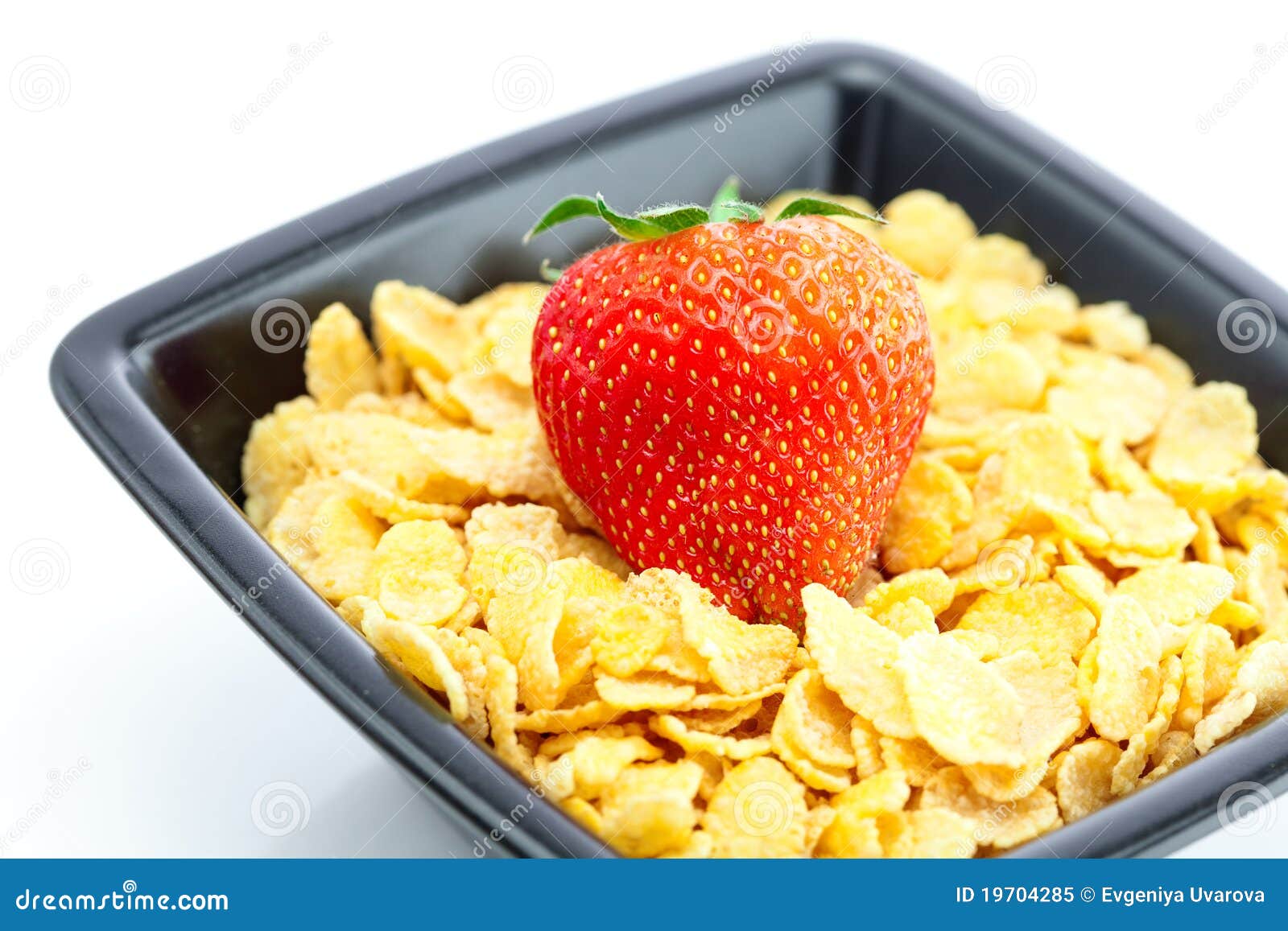 Strawberry and flakes stock image. Image of life, cereal - 19704285