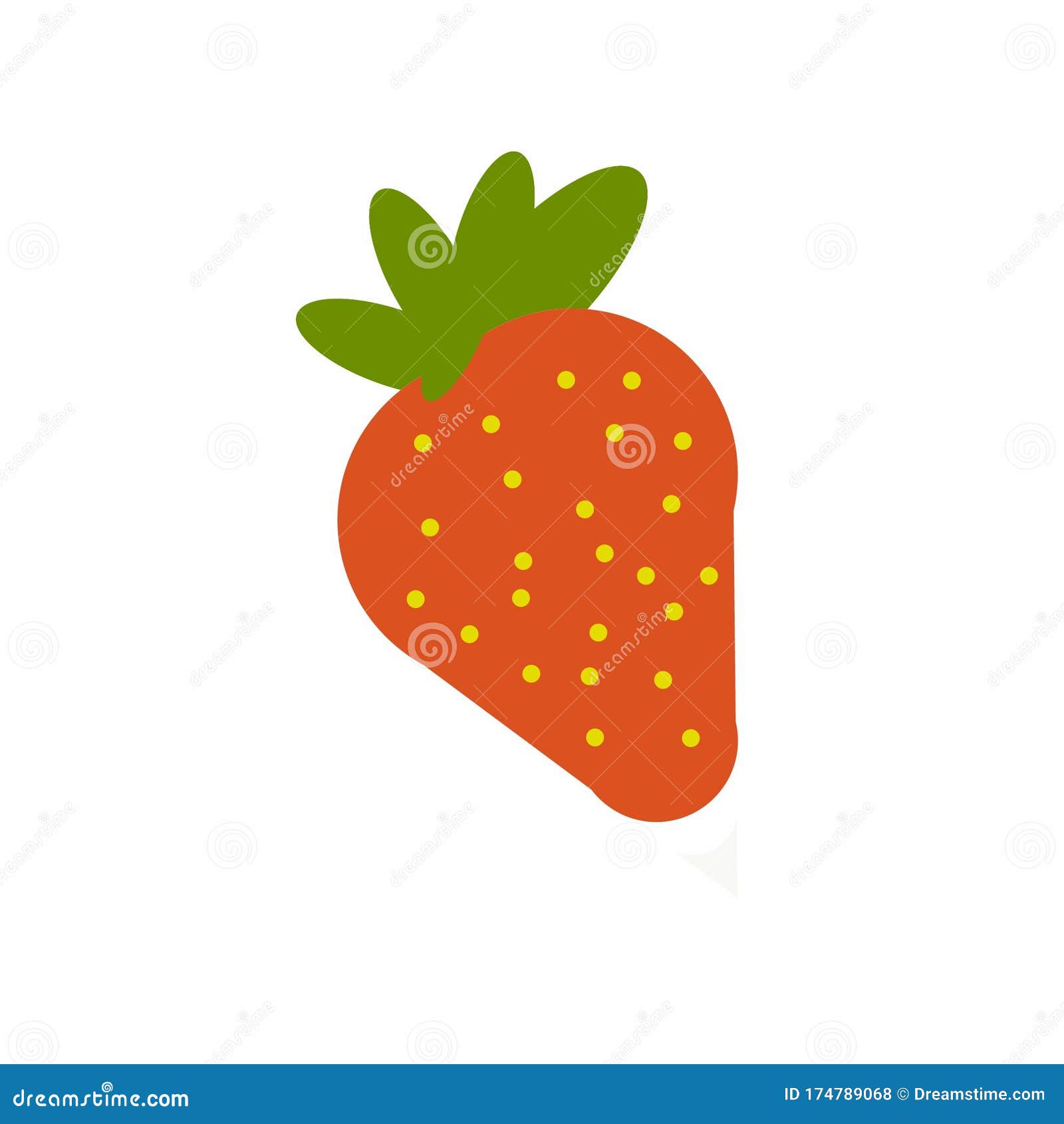 Strawberry flat design art stock illustration. Illustration of graphics ...