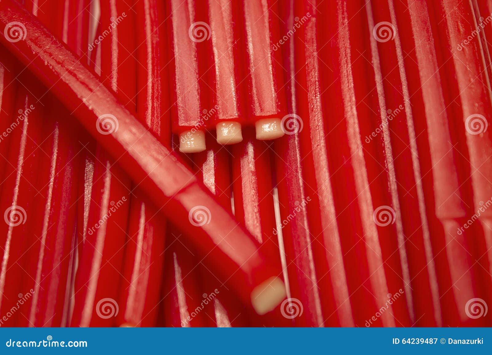 Strawberry Flavored Candy Sticks Stock Image - Image of stick, sugary ...
