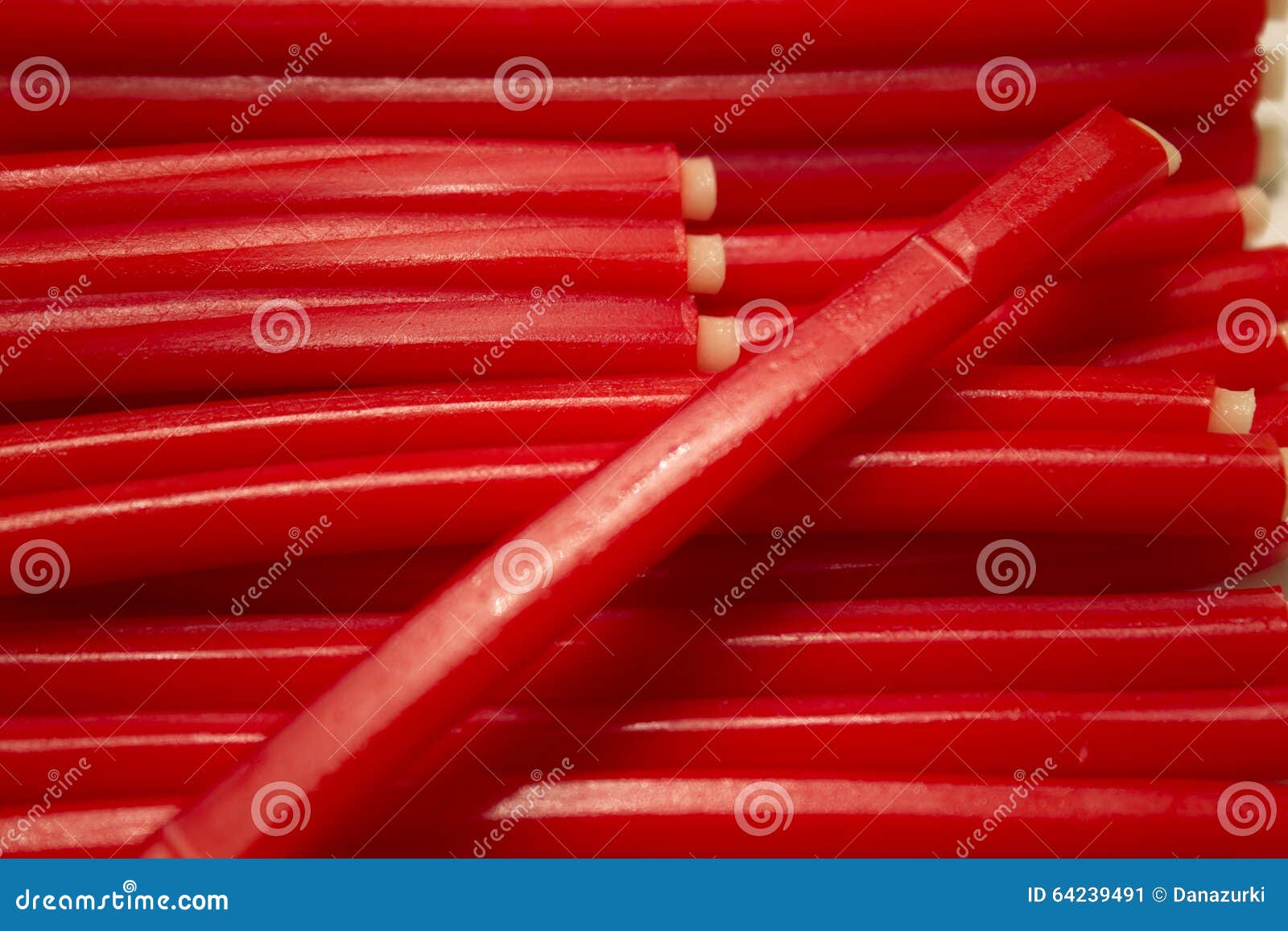 Strawberry Flavored Candy Sticks Stock Image - Image of confectionery ...