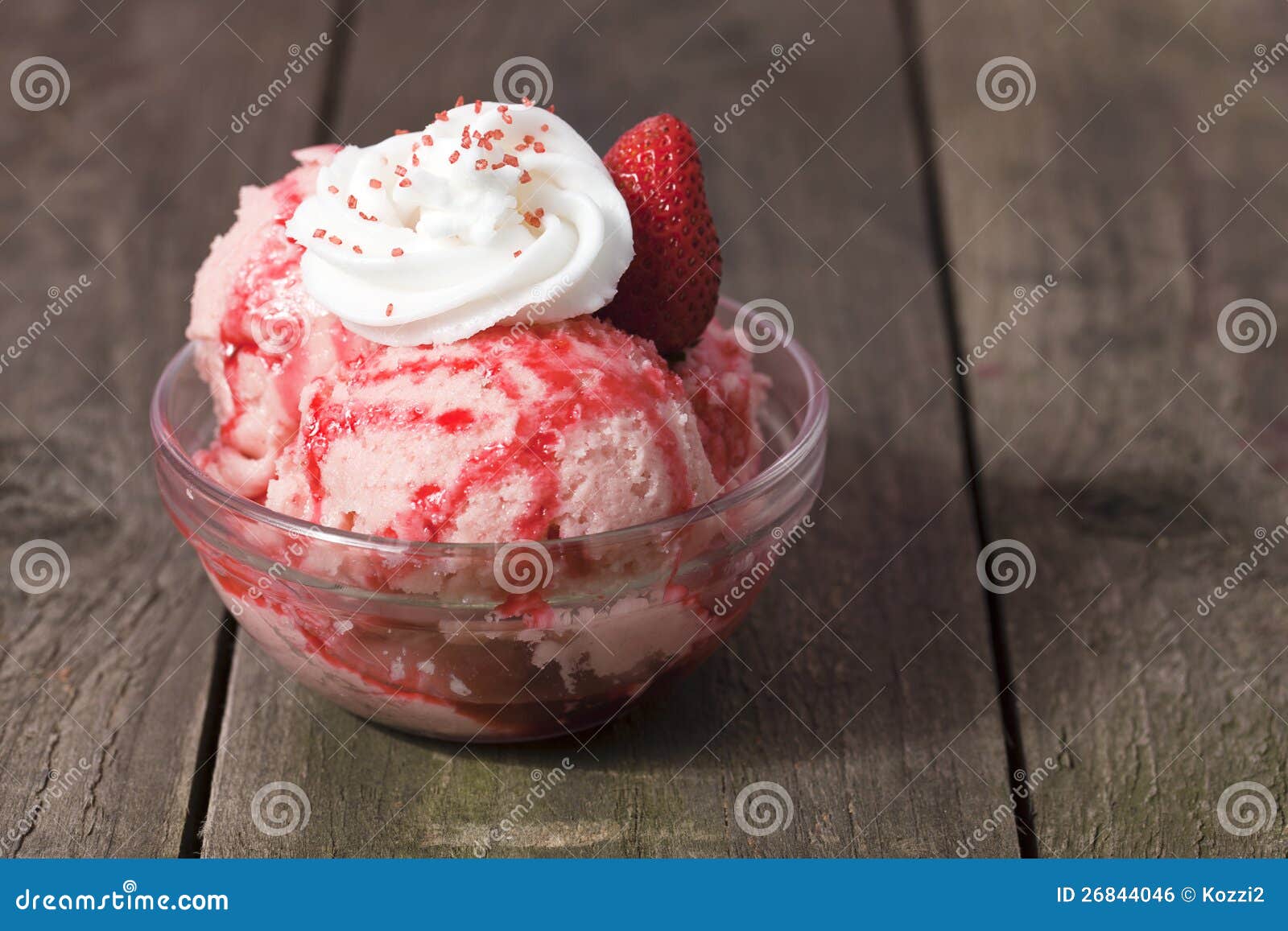 Strawberry Flavored of Ice Cream Stock Photo - Image of fruit ...