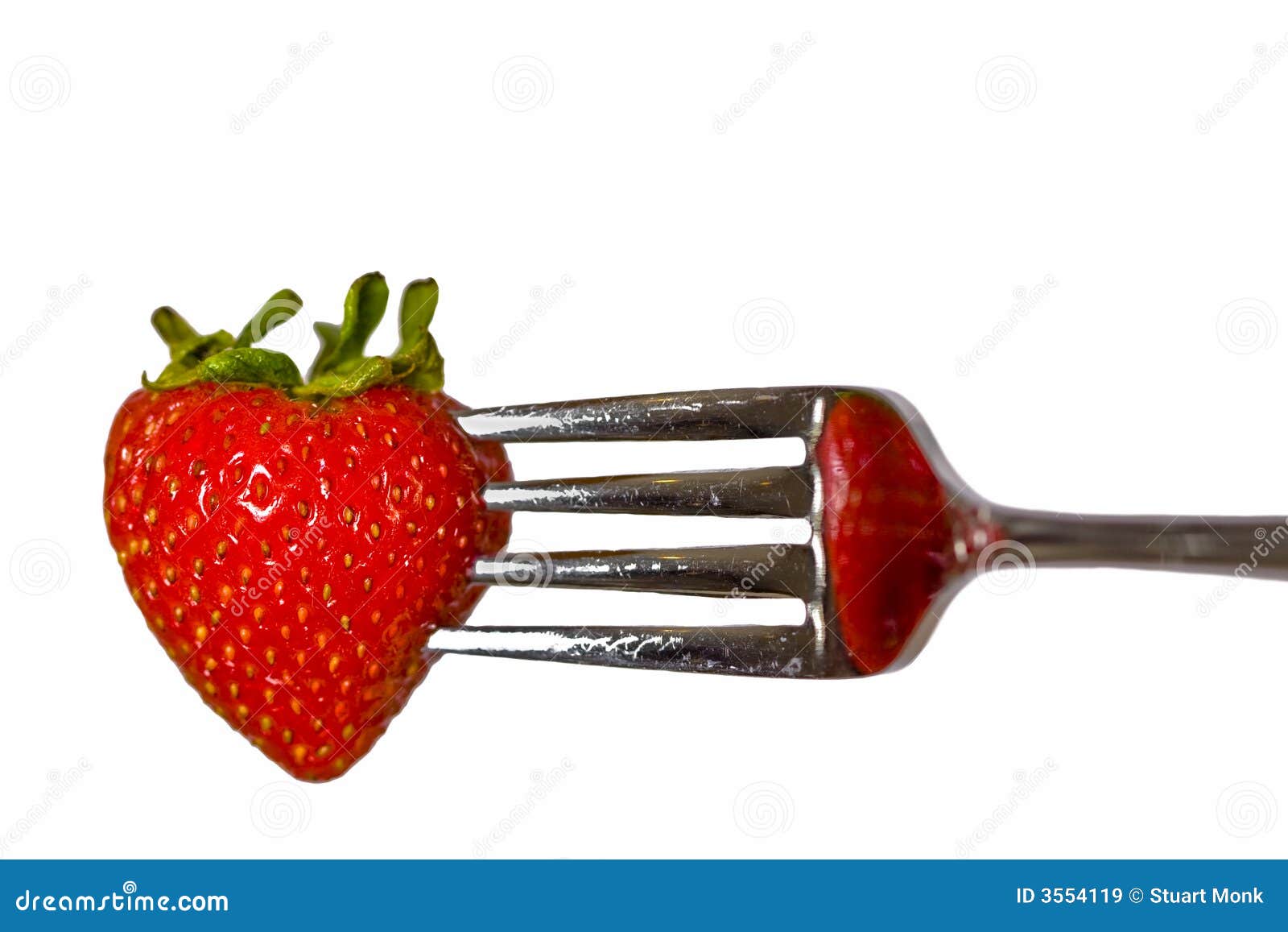 Strawberry fork stock image. Image of snack, ready, grow - 3554119