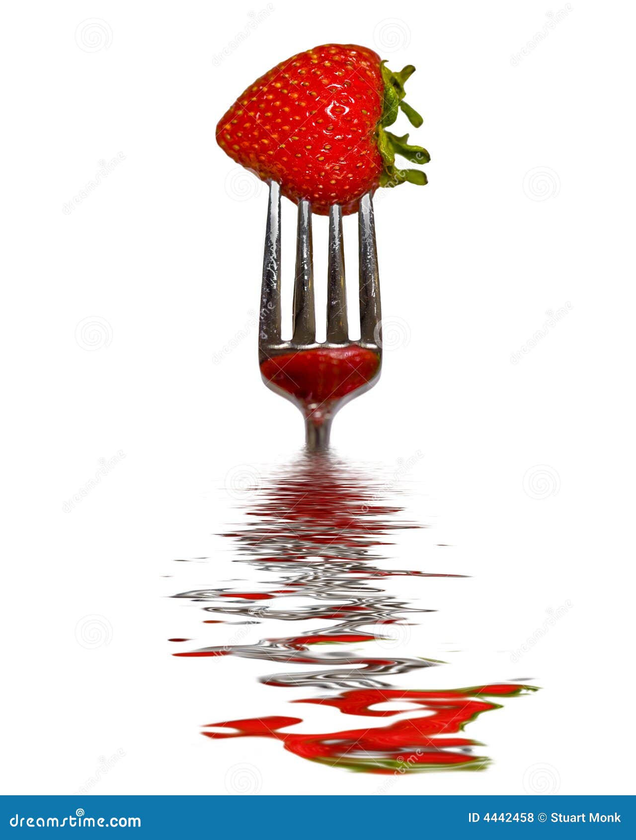 Strawberry fork stock photo. Image of nature, organic - 4442458