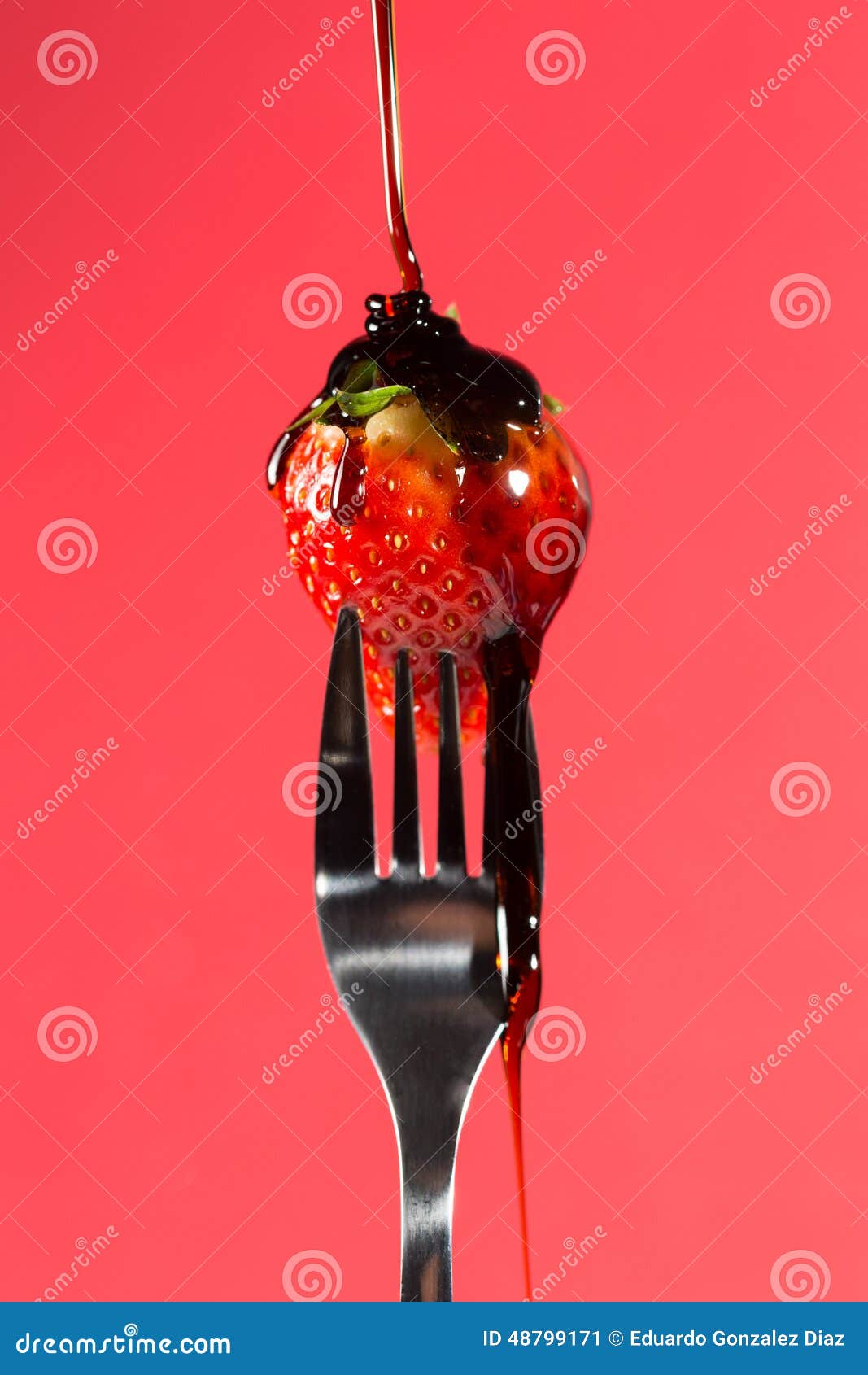 Strawberry fork stock image. Image of vertical, strawberry - 48799171