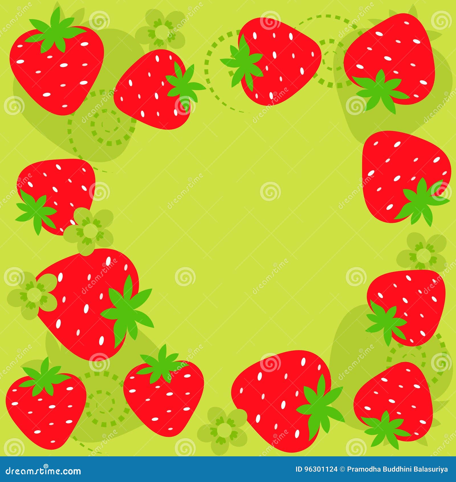 Strawberry frame design stock vector. Illustration of strawberry - 96301124