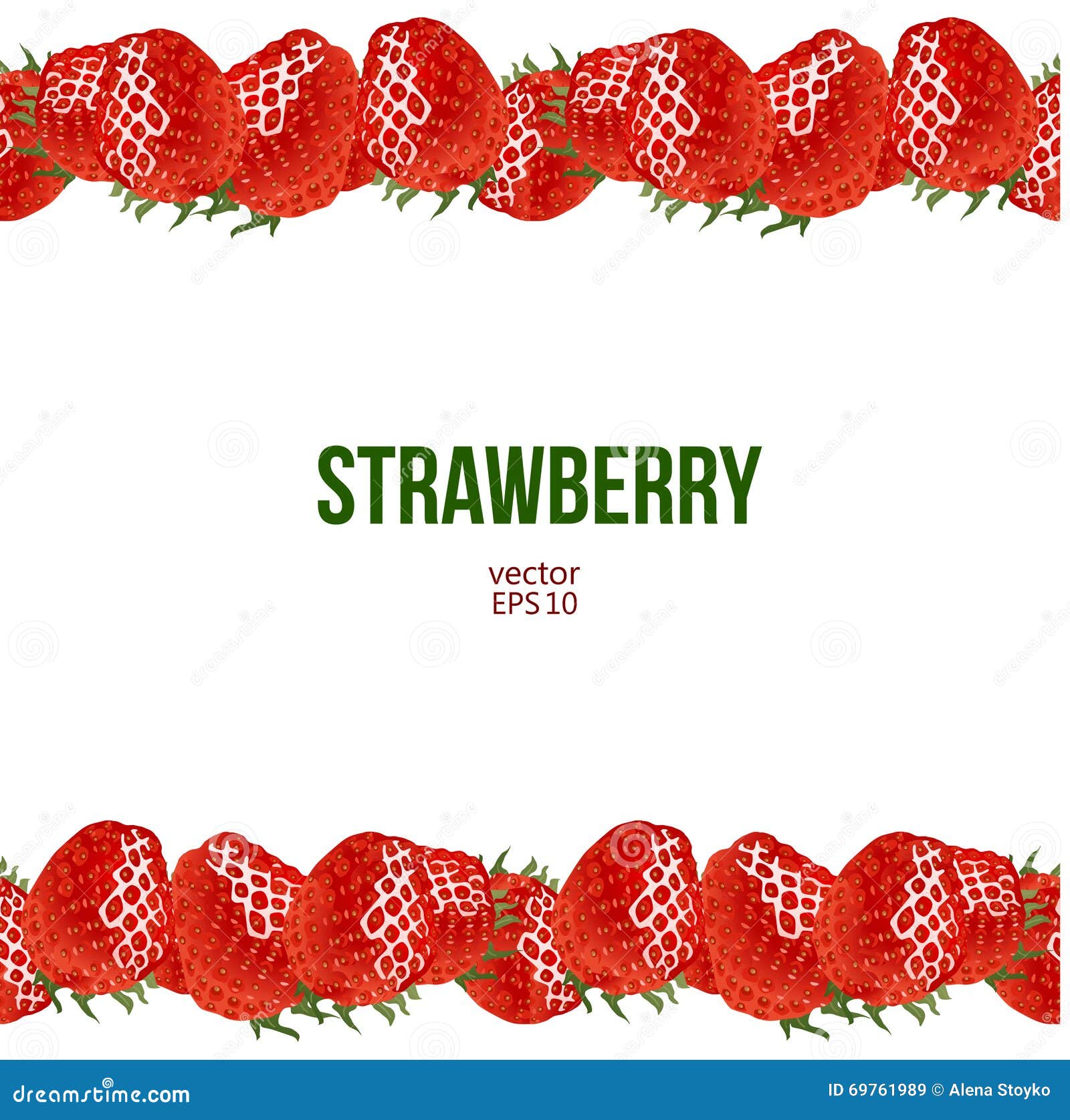 Strawberry Frame, Vector Illustration Stock Vector - Illustration of ...