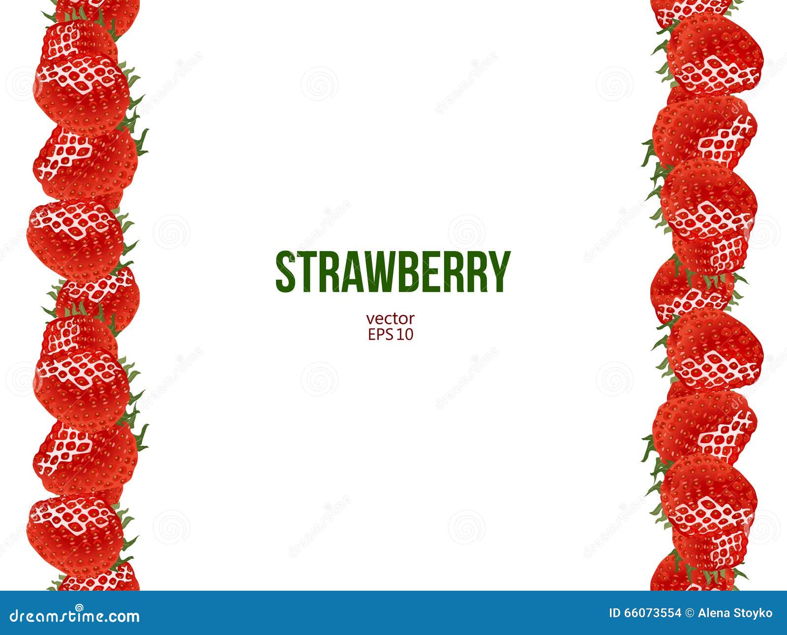 Strawberry Frame, Vector Illustration Stock Vector - Illustration of ...