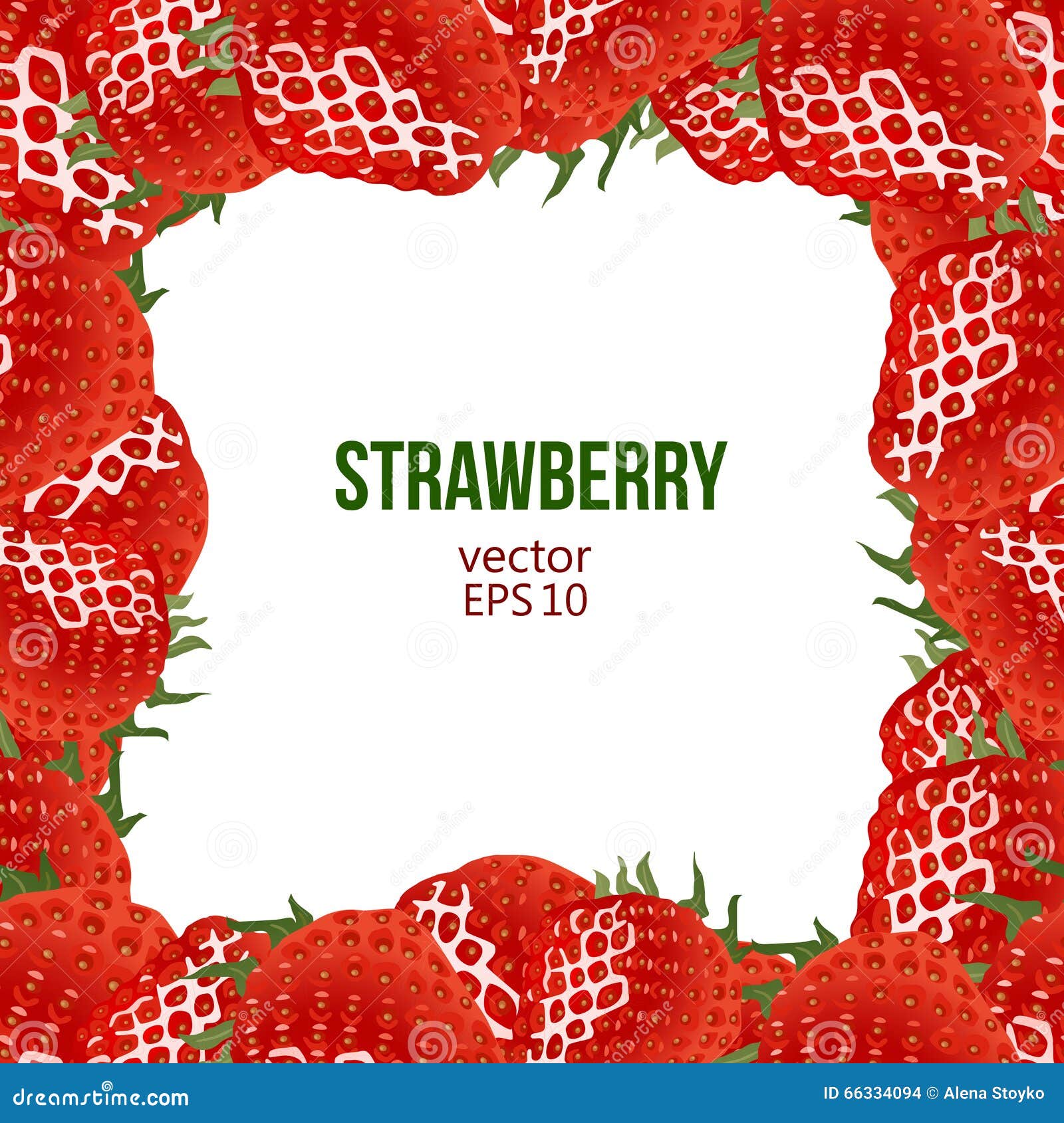 Strawberry Frame, Vector Illustration Stock Vector - Illustration of ...