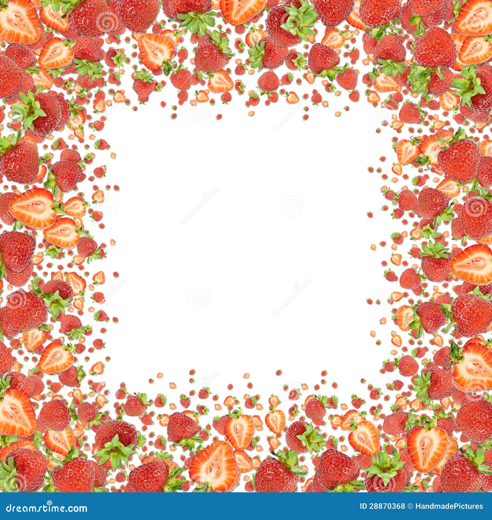 Strawberry Frame (on White) Stock Illustration - Illustration of ...