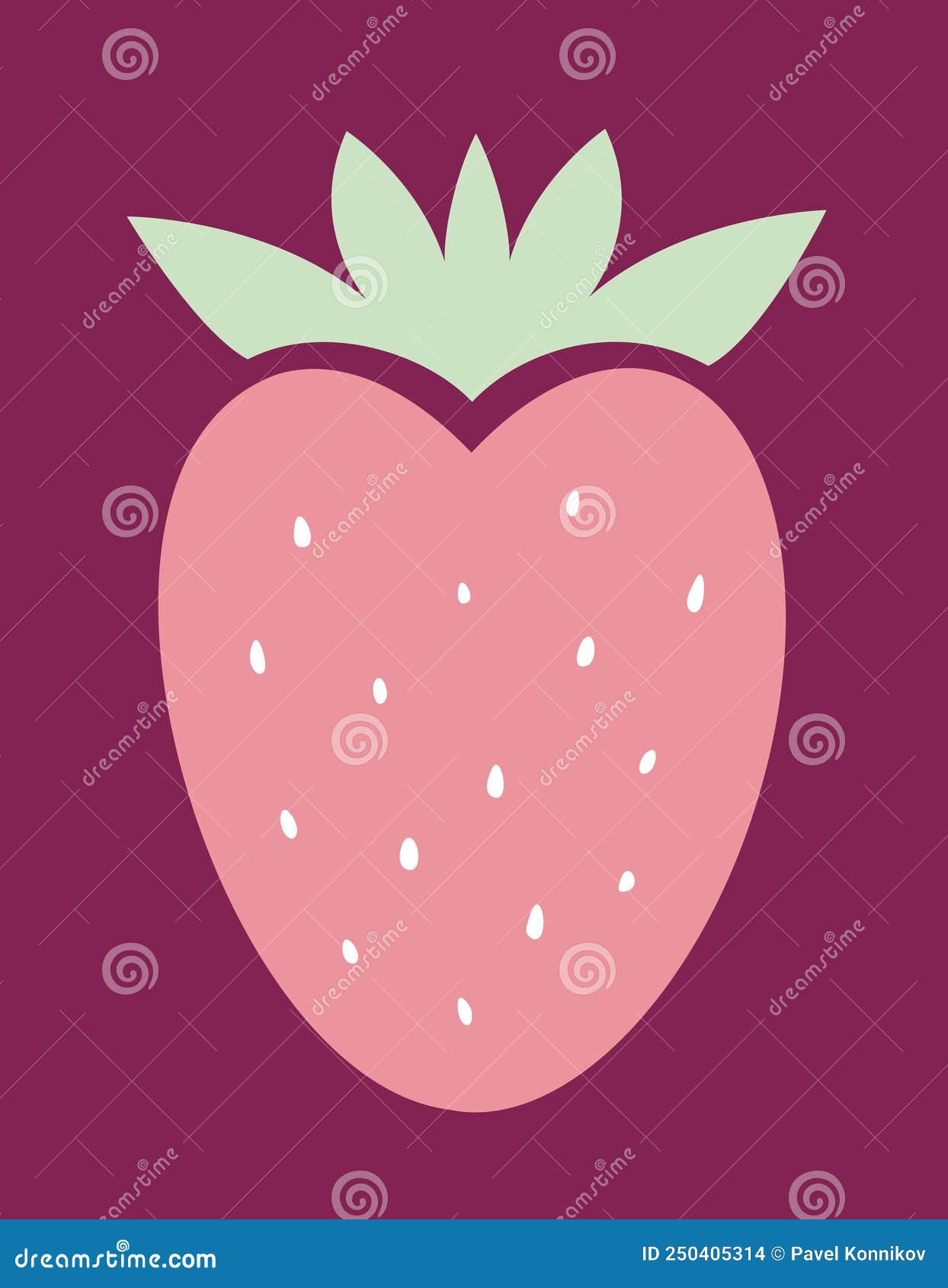 Strawberry front view. stock vector. Illustration of delicious - 250405314