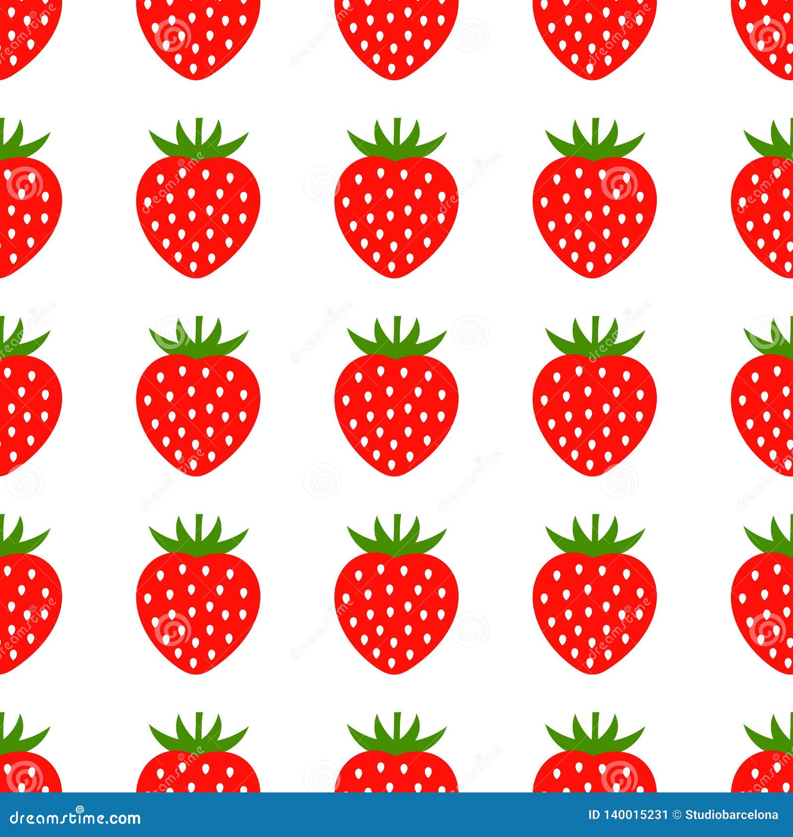 Strawberry Fruit Seamless Pattern Stock Vector - Illustration of seed ...