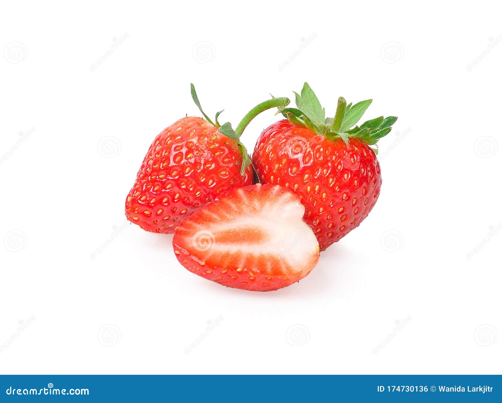 Strawberry Fruit on White Background Stock Photo - Image of health ...