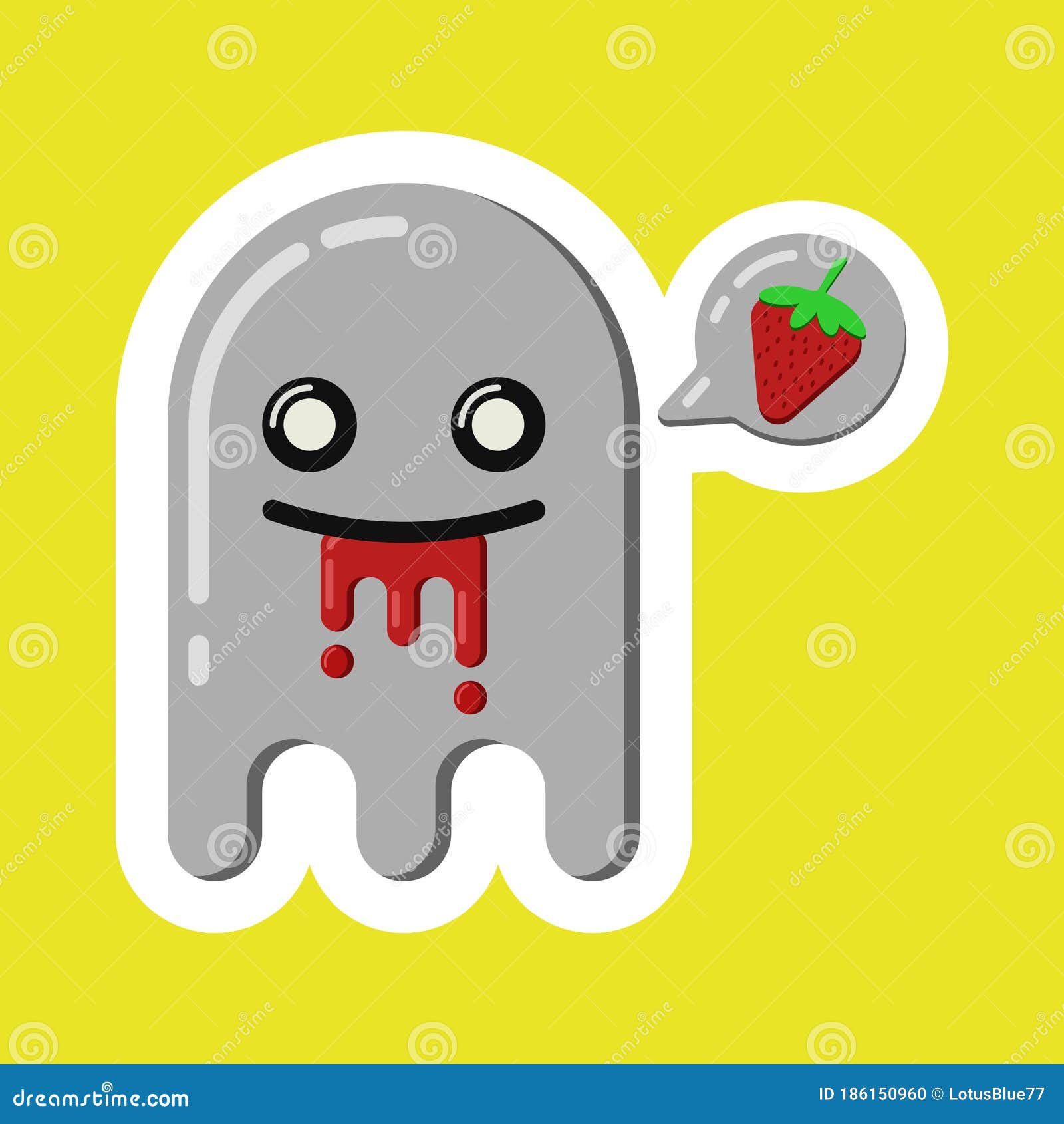 Cute Ghostie Sticker Collection 4 Stock Vector - Illustration of fluid ...