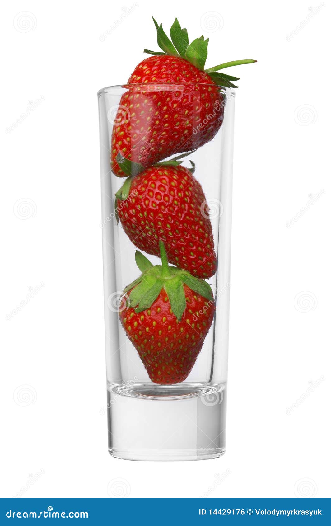 Strawberry in a glass stock photo. Image of close, food - 14429176