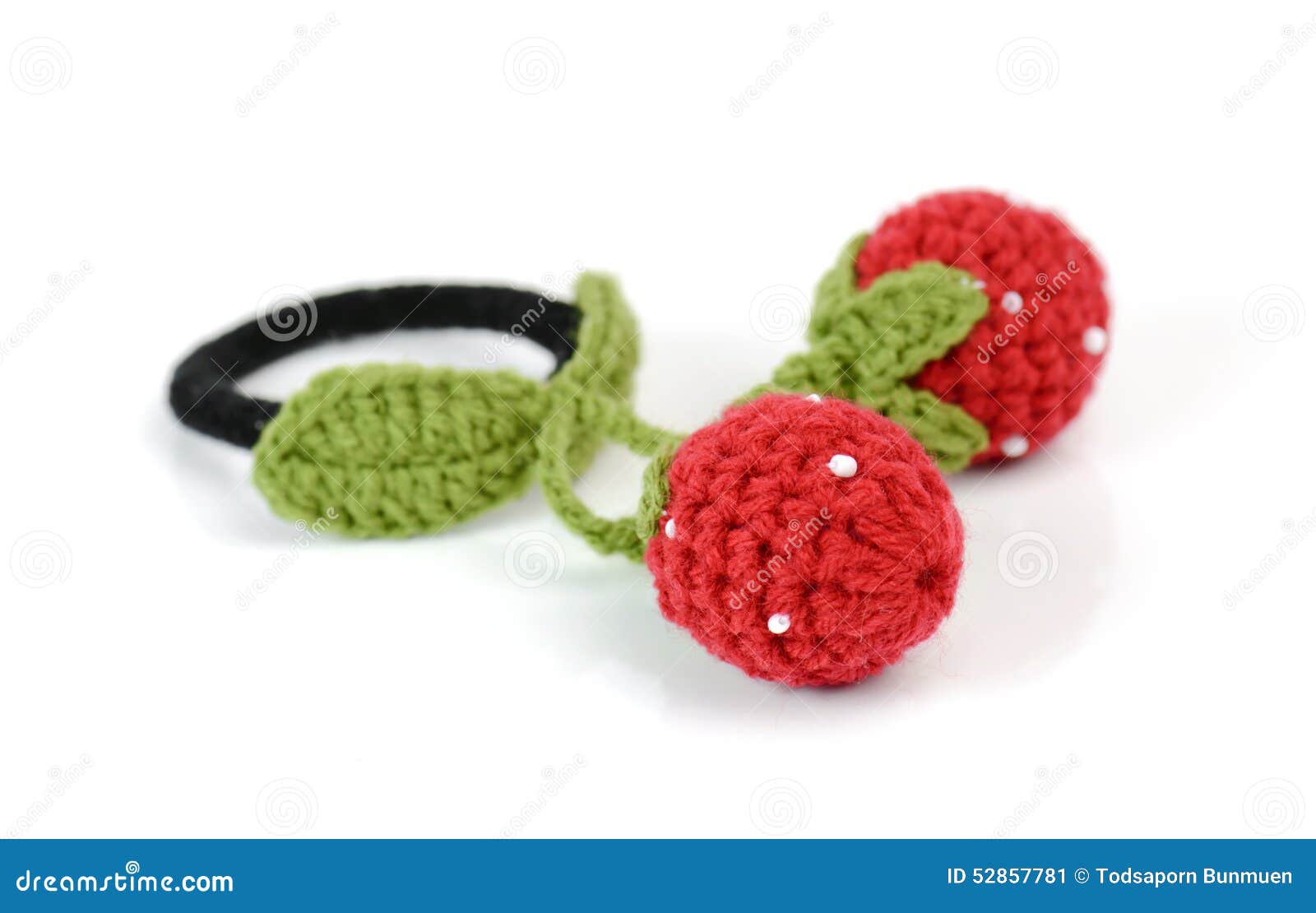 Strawberry Hair Elastic Band Isolated on White Background Stock Image ...