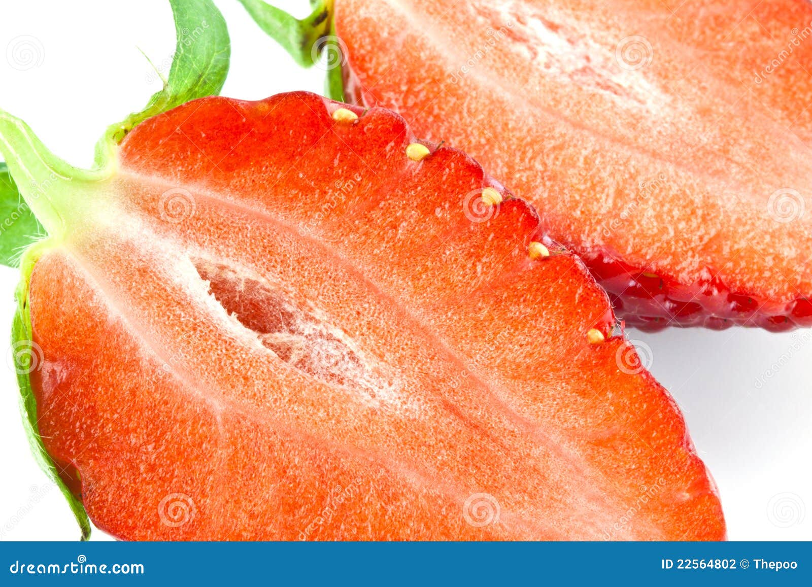 Strawberry half. stock photo. Image of close, fruit, shiny - 22564802